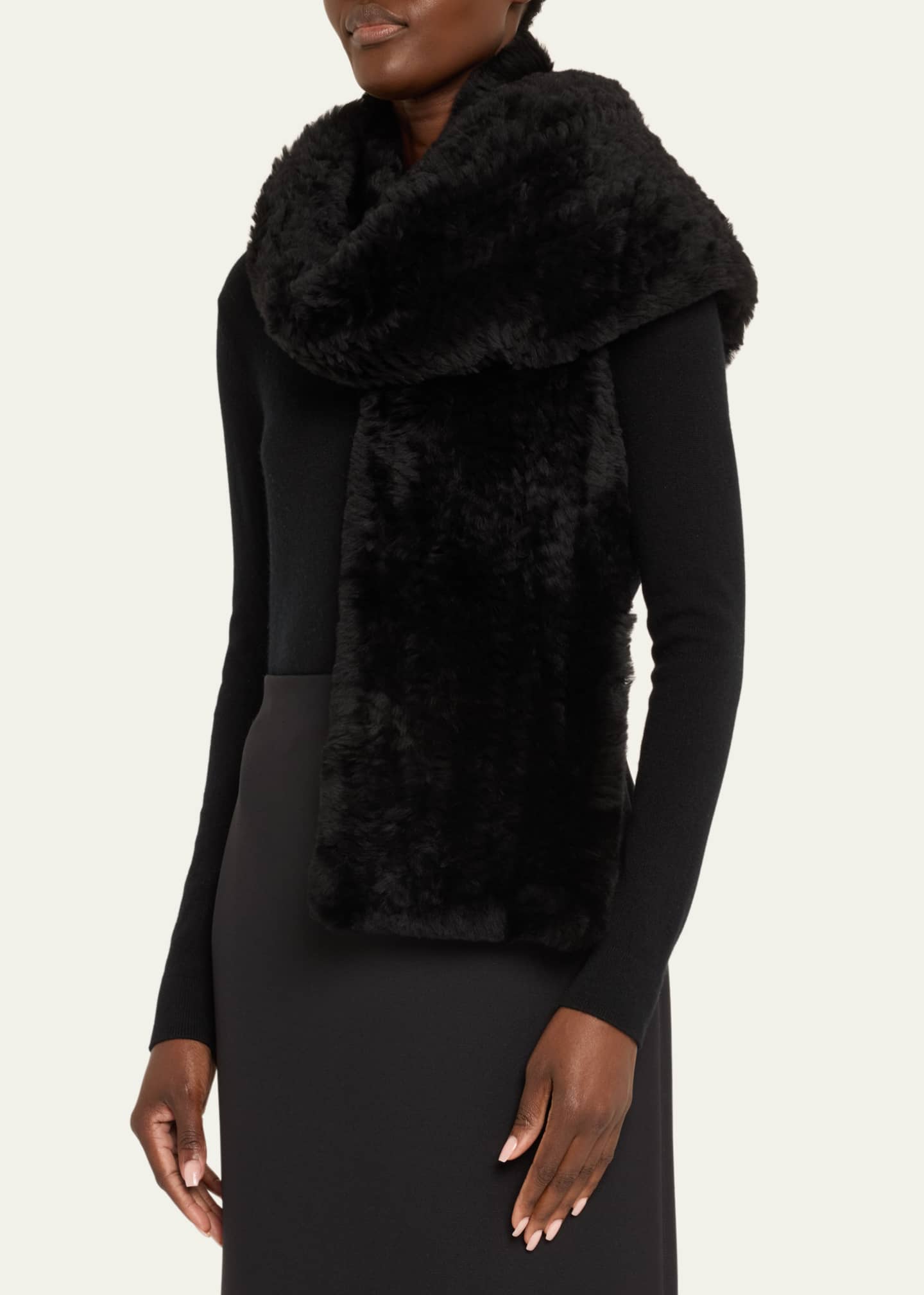 Yves Salomon Sheep Shearling Scarf - Bergdorf Goodman