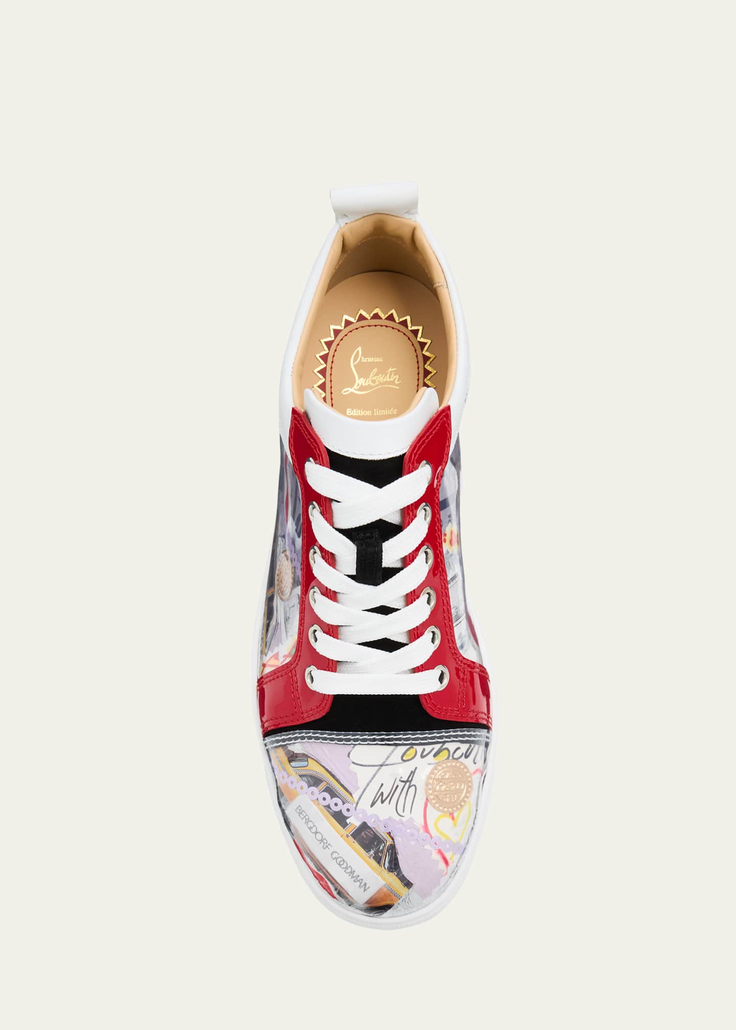 Christian Louboutin Fun Louis Junior Leather Trash Low-Top Christian Louboutin Fun Louis Junior Leather Trash Low-Top