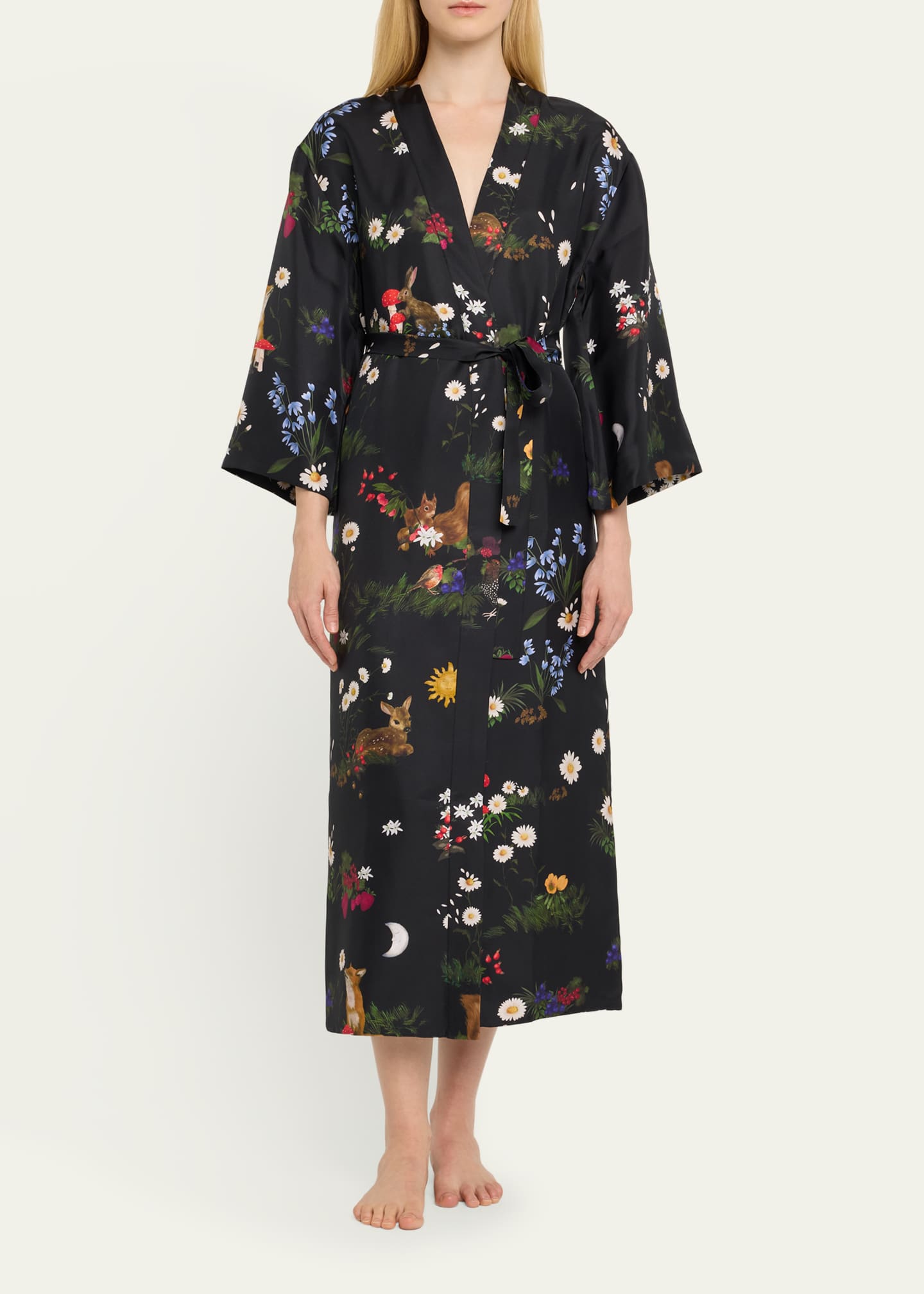Eres Passionnment Reversible Silk Twill Robe - Bergdorf Goodman