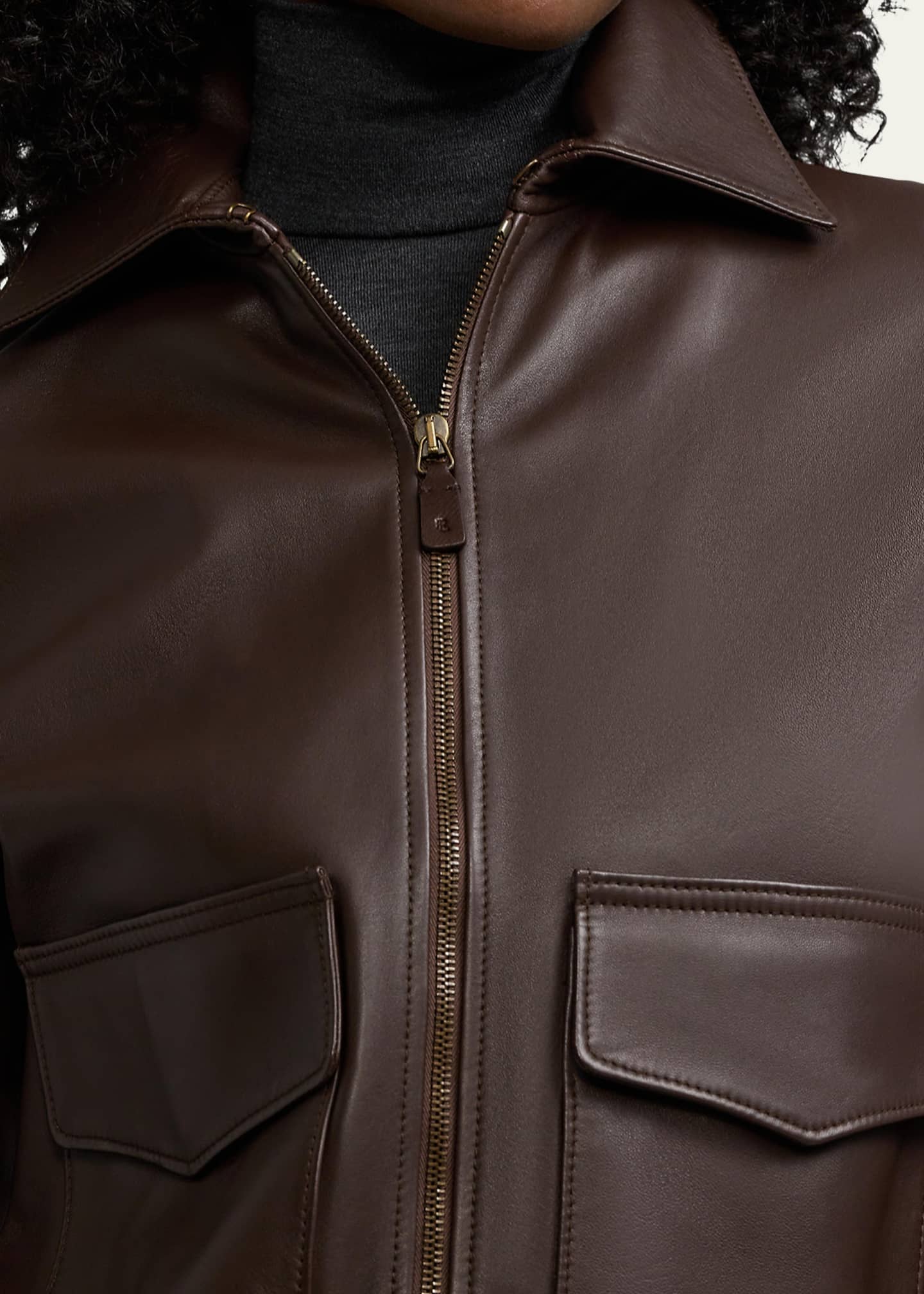 Ralph Lauren Collection Sullivan Leather Bomber Jacket - Bergdorf Goodman