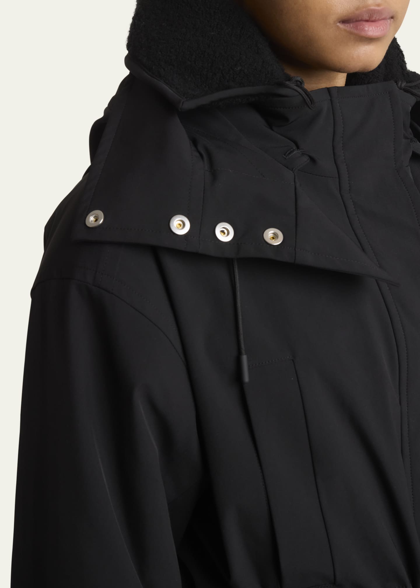 Proenza Schouler Wilder Fleece-Lined Stretch Nylon Parka Jacket ...