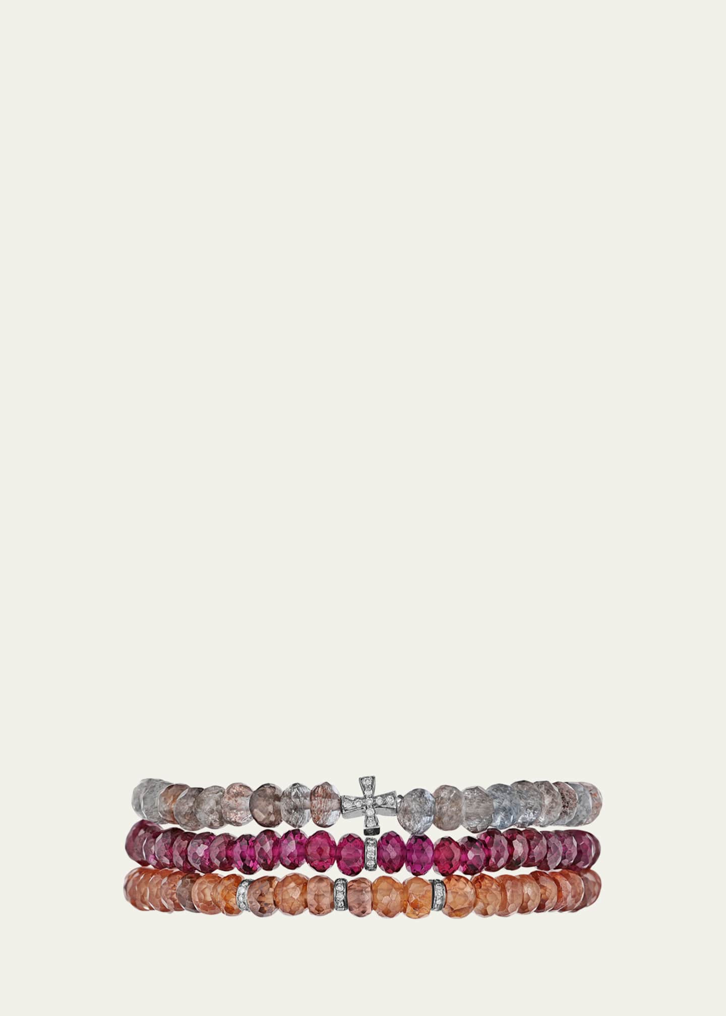 Sheryl Lowe 5mm Mini Diamond and Gemstone Bundle Bracelet Set ...