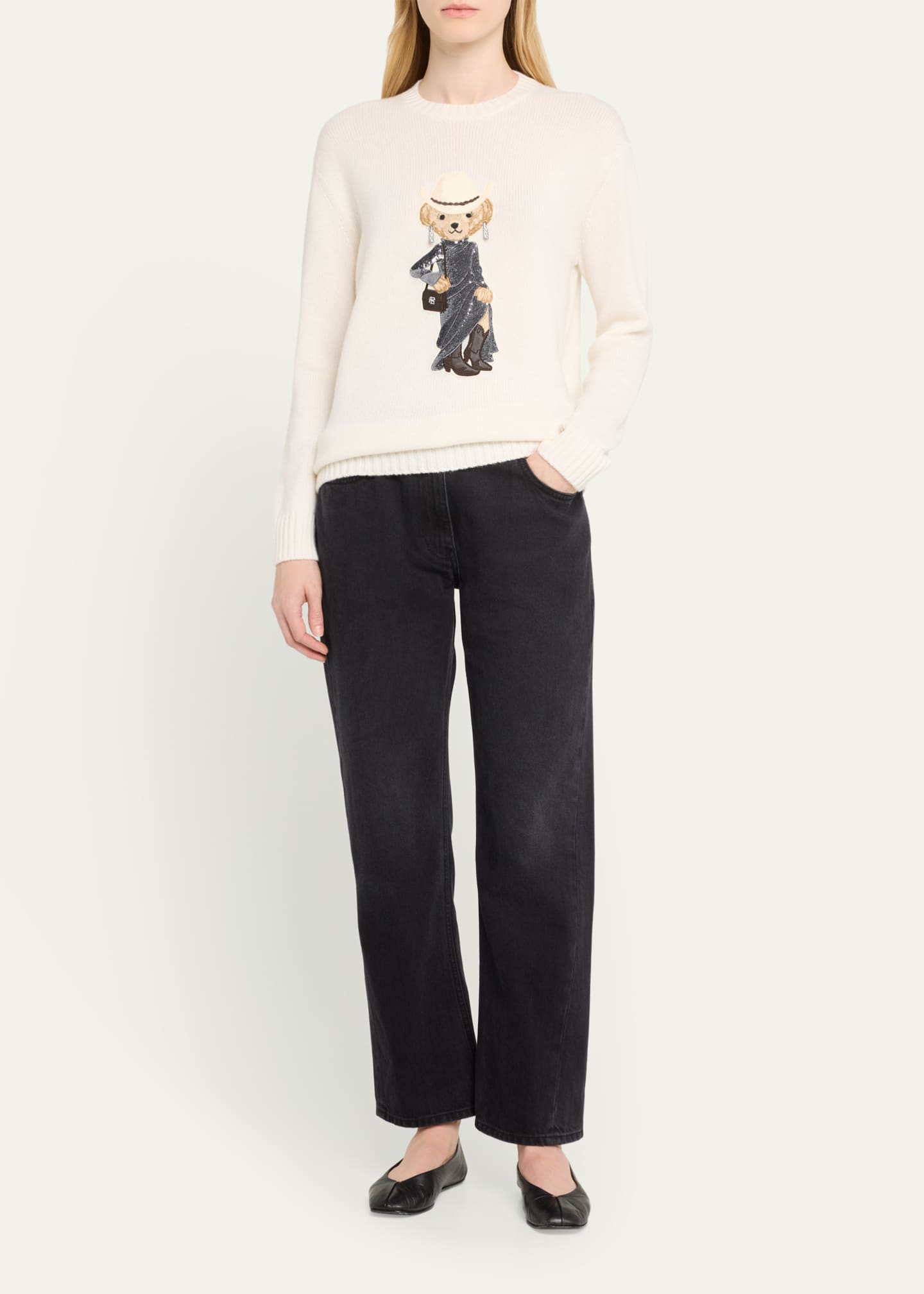 Ralph Lauren Collection Western Bear Cashmere Wool Sweater - Bergdorf ...