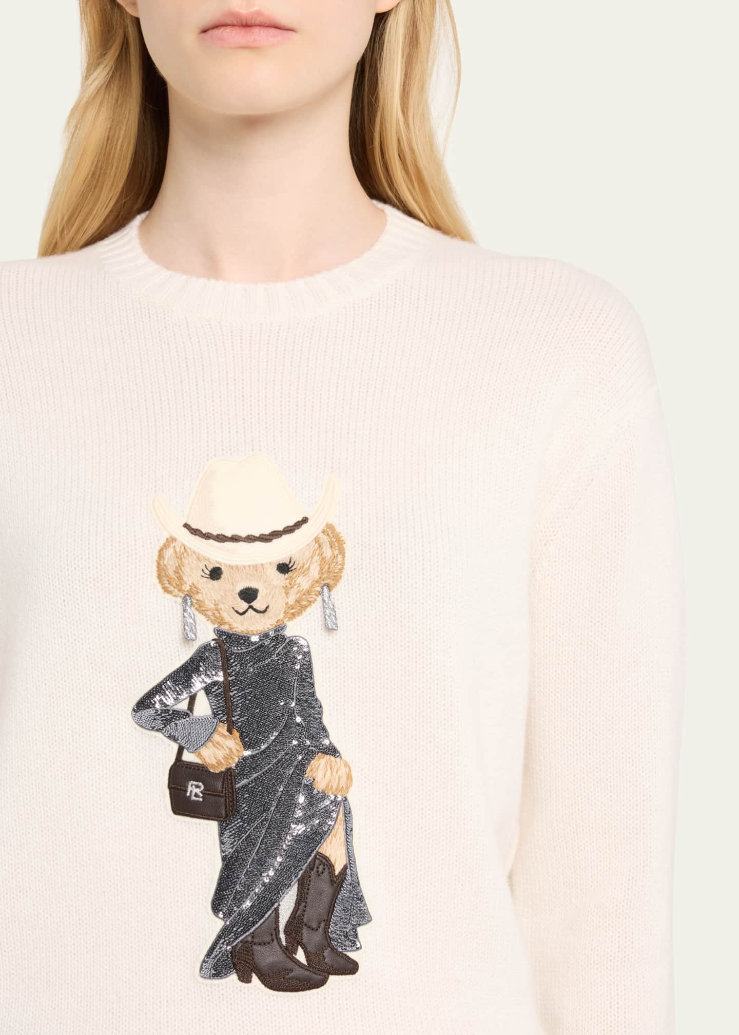 Ralph Lauren Collection Western Bear Cashmere Wool Sweater - Bergdorf ...
