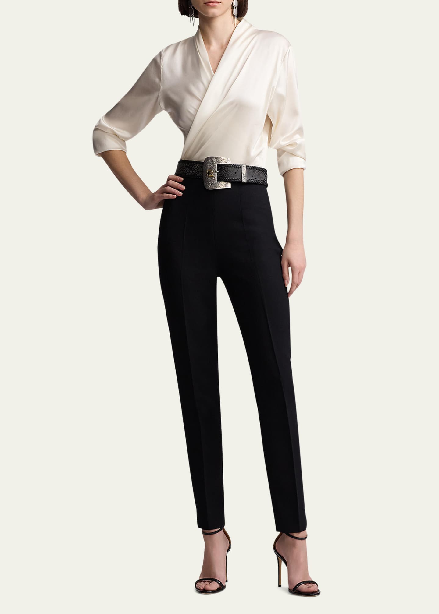 Ralph Lauren Collection Shea SilkShaw Wrap Blouse - Bergdorf Goodman