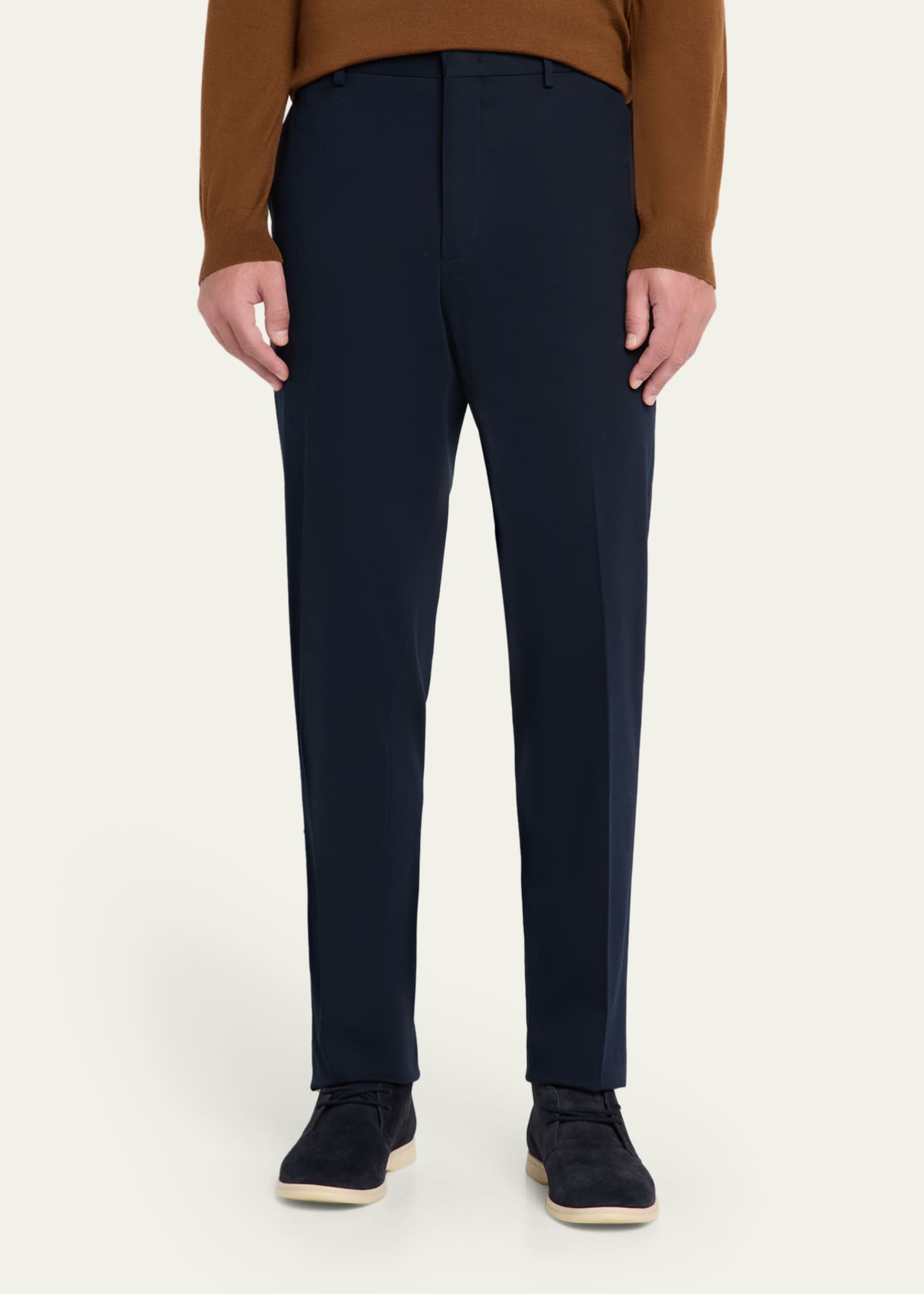 Loro Piana Men's Jarno Cotton Straight Fit Flat-Front Pants - Bergdorf ...