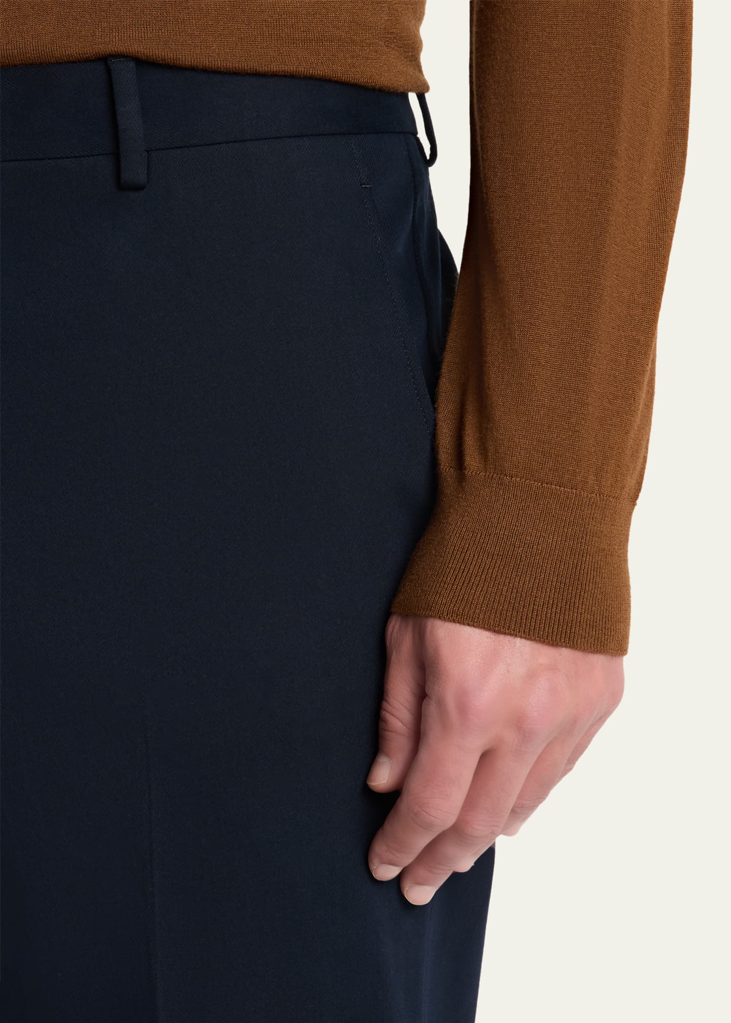 Loro Piana Men's Jarno Cotton Straight Fit Flat-Front Pants - Bergdorf ...
