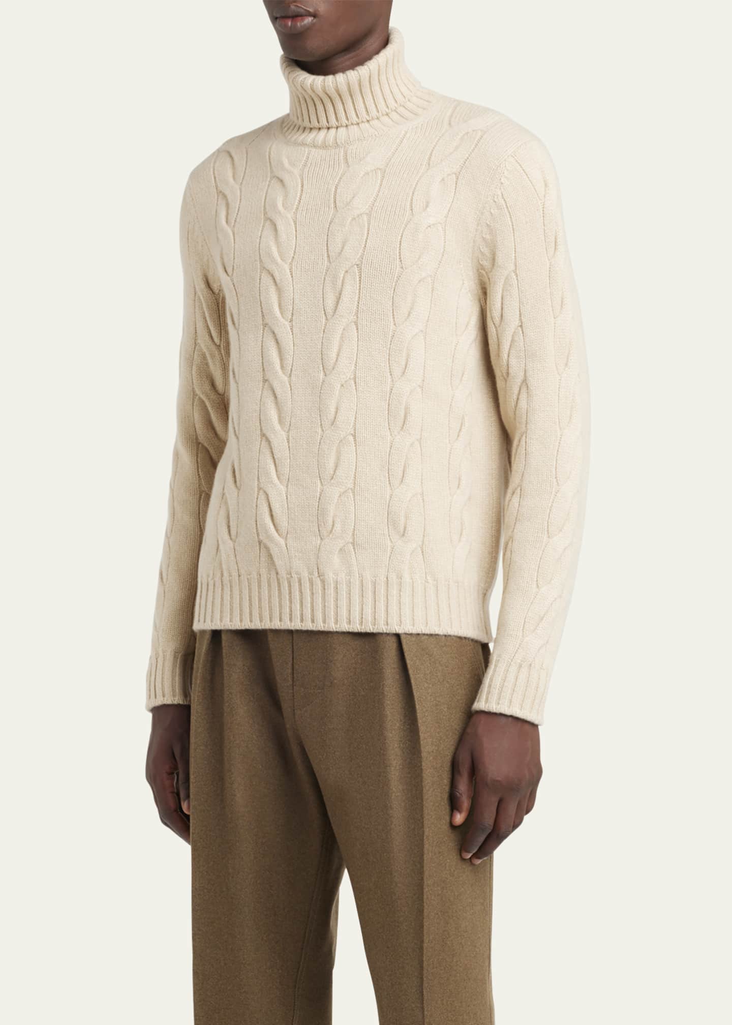 Loro Piana Men's Napier Baby Cashmere Turtleneck Sweater - Bergdorf Goodman