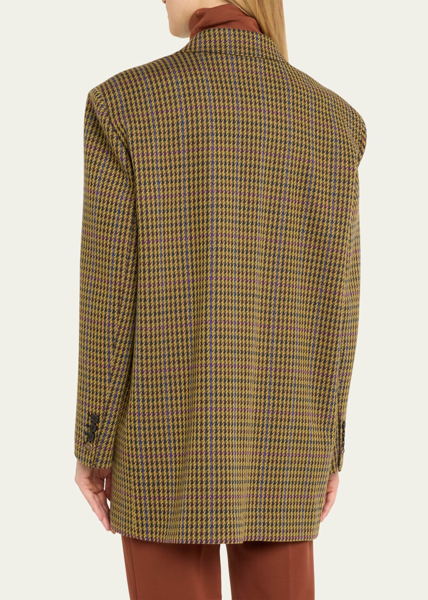 Max Mara Atlanta Single-Breasted Houndstooth Blazer - Bergdorf Goodman