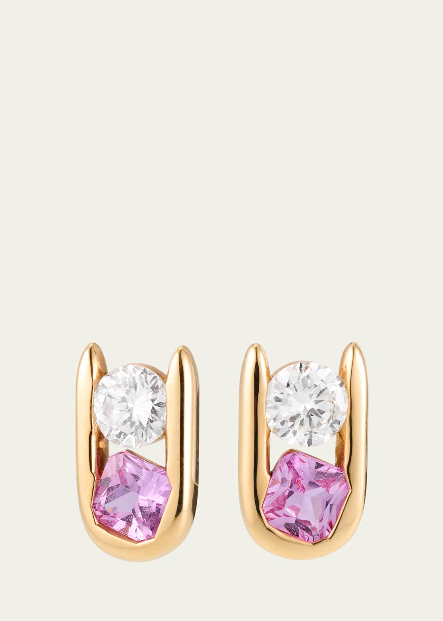 Uniform Object Major Impact Diamond and Gemstone Stud Earrings ...
