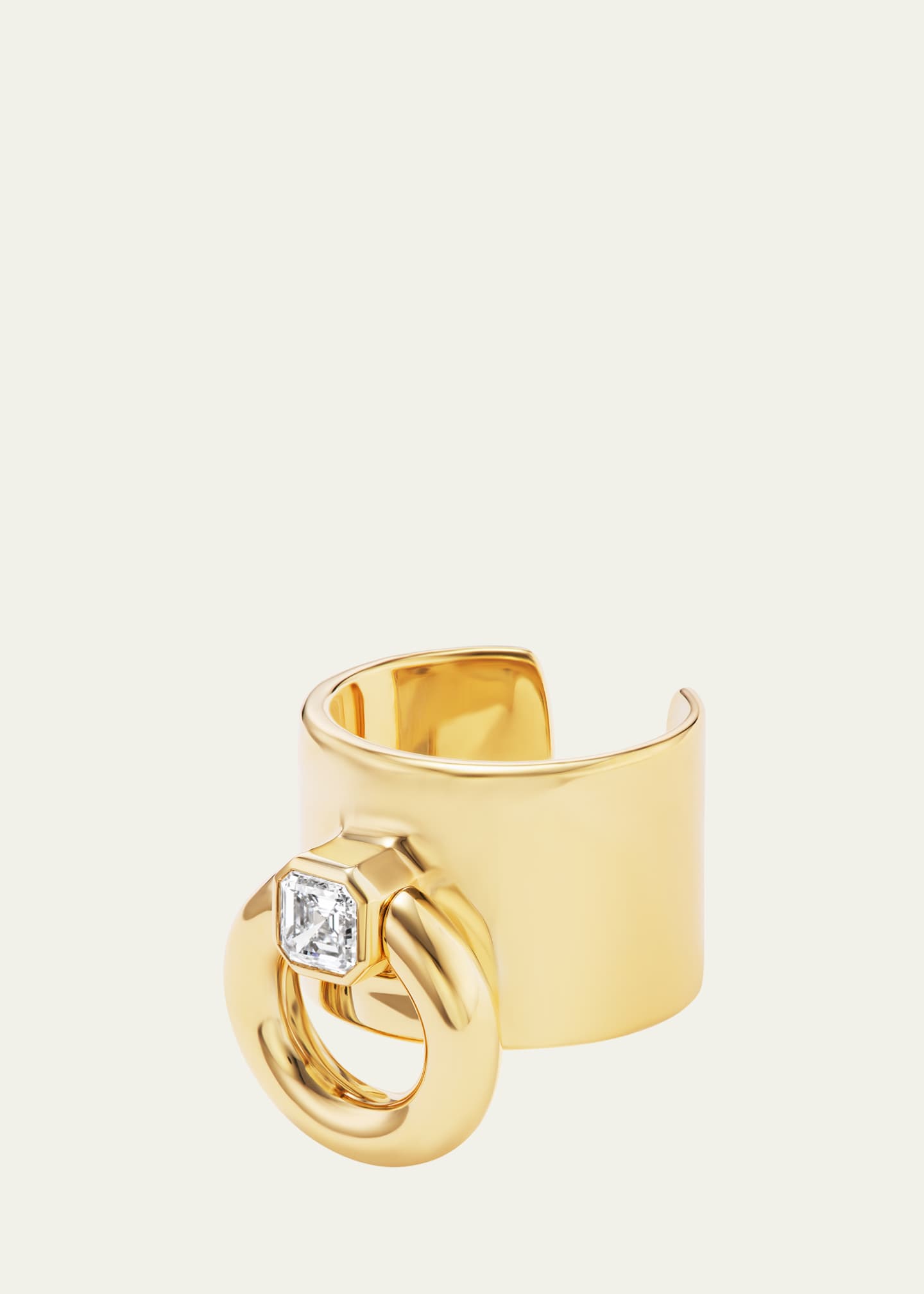 Uniform Object 18K Yellow Gold Diamond Knocker Cuff Ring - Bergdorf Goodman