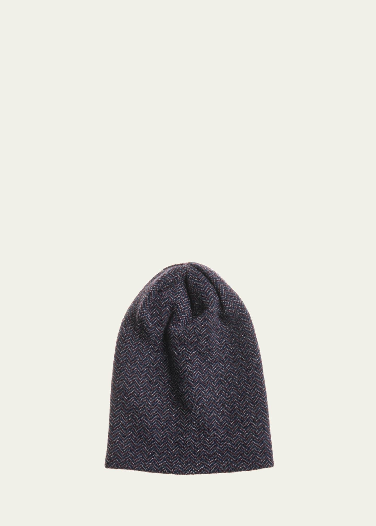 Inverni Chevron Cashmere-Blended Beanie - Bergdorf Goodman