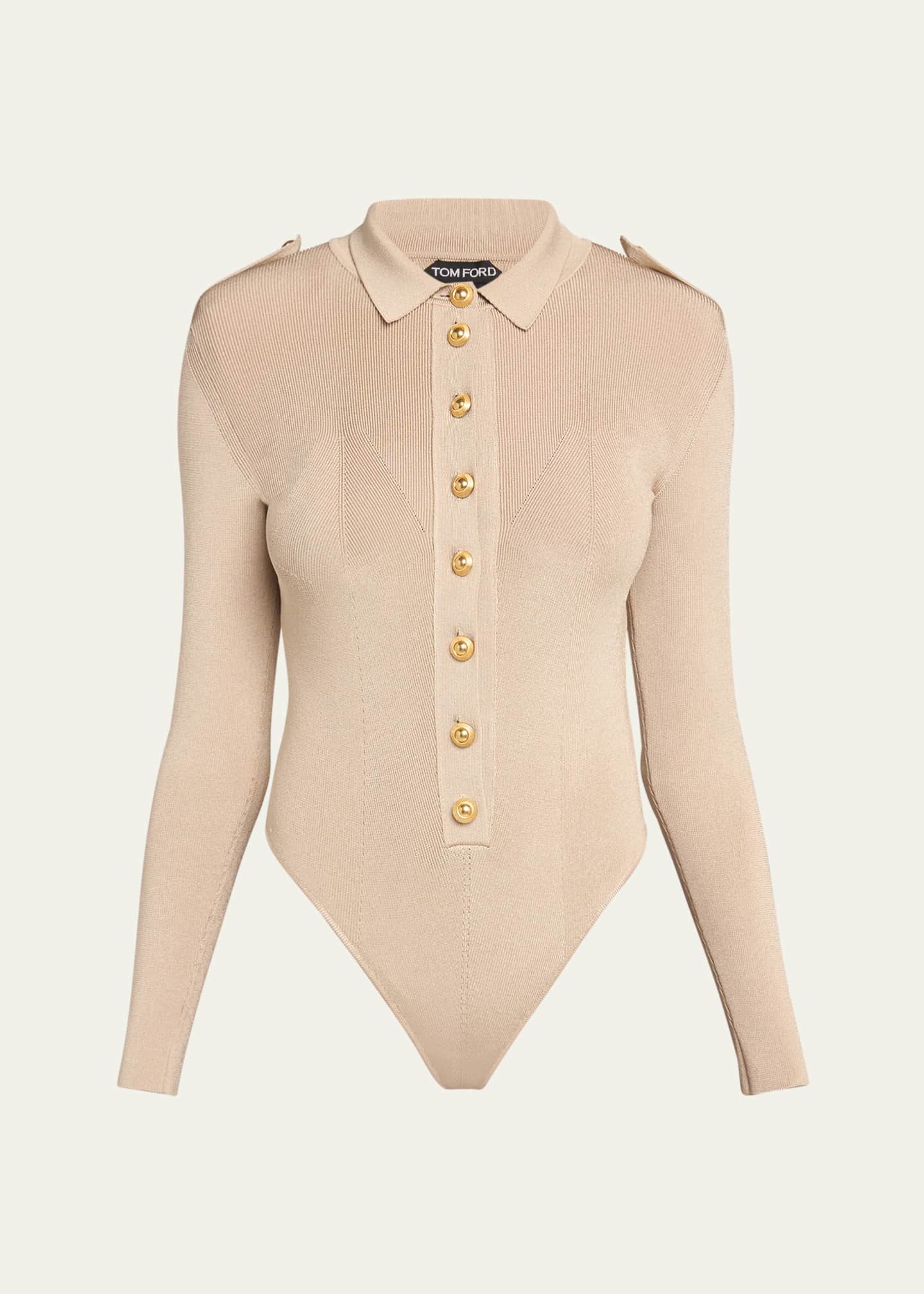 TOM FORD Button-Front Polo Bodysuit - Bergdorf Goodman