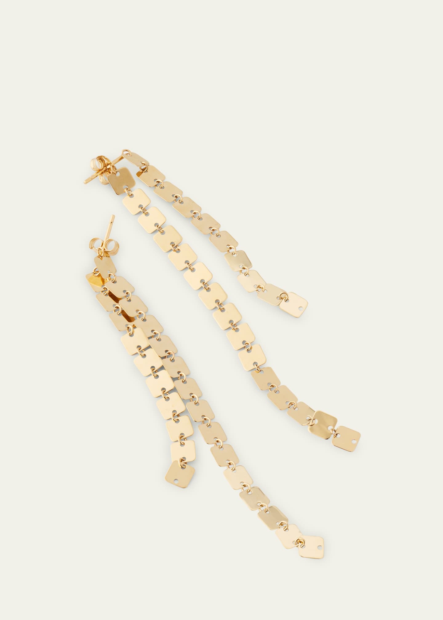 Lana 14K Yellow Gold Laser Square Chain Linear Earrings - Bergdorf Goodman