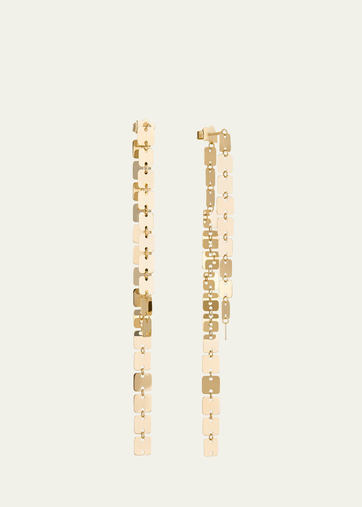 Lana 14K Yellow Gold Laser Square Chain Linear Earrings - Bergdorf Goodman