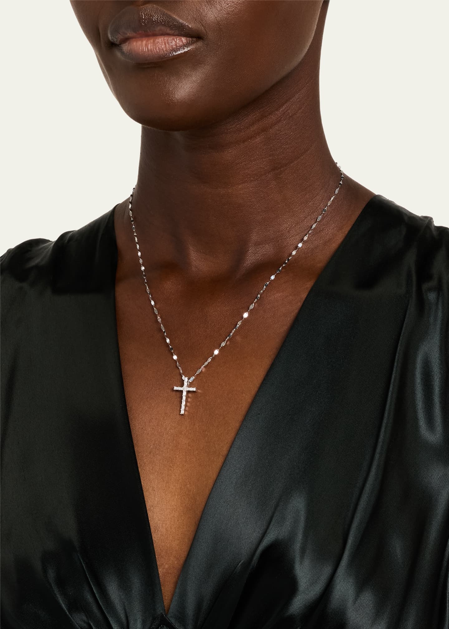 Lana 14K Gold Baguette Everyday Cross Pendant Necklace with Jump Ring ...