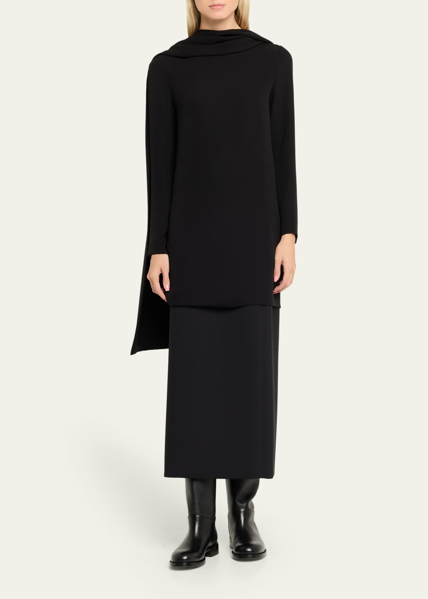 THE ROW Nobilis Leather Mid Riding Boots - Bergdorf Goodman
