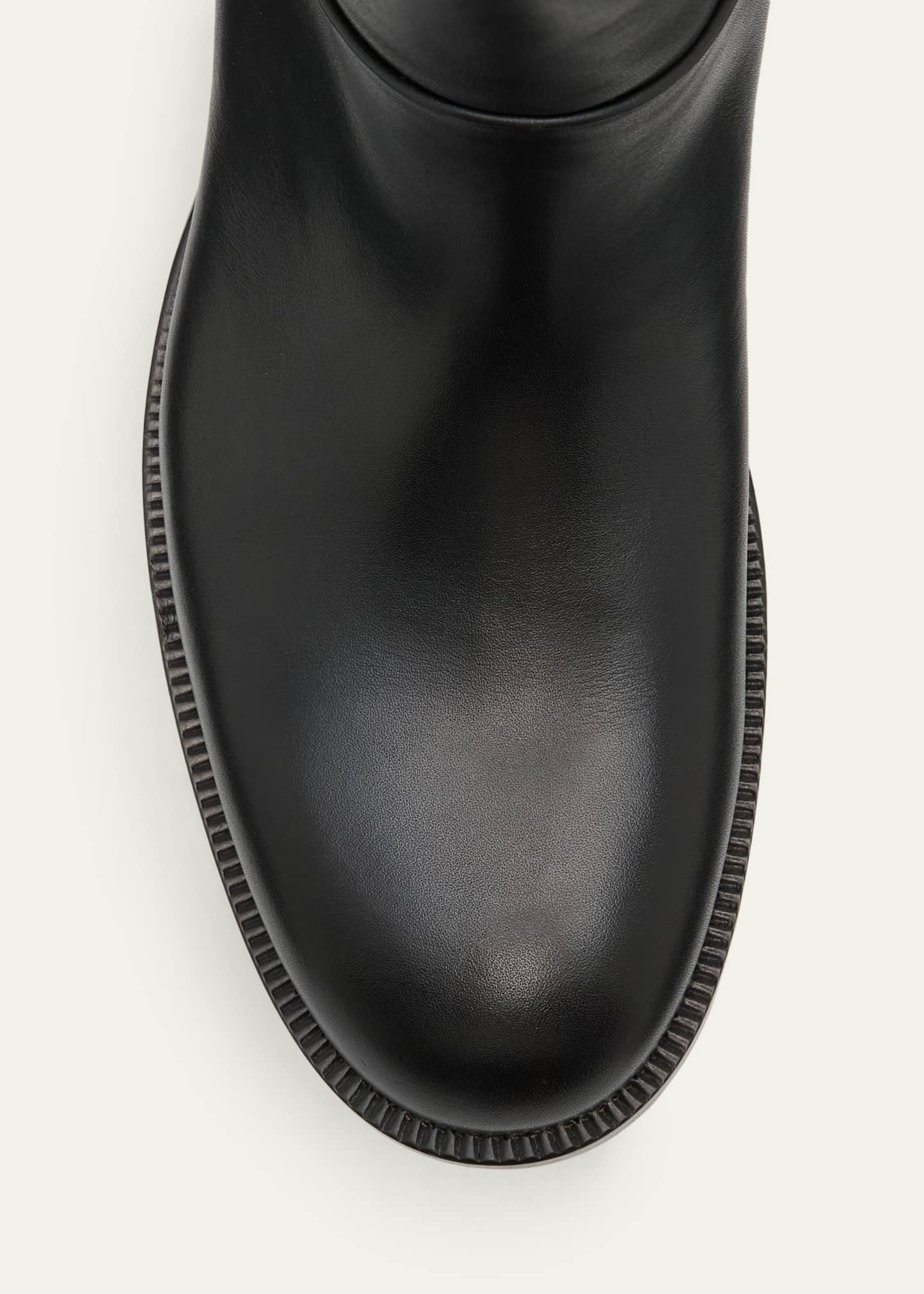 THE ROW Nobilis Leather Mid Riding Boots - Bergdorf Goodman