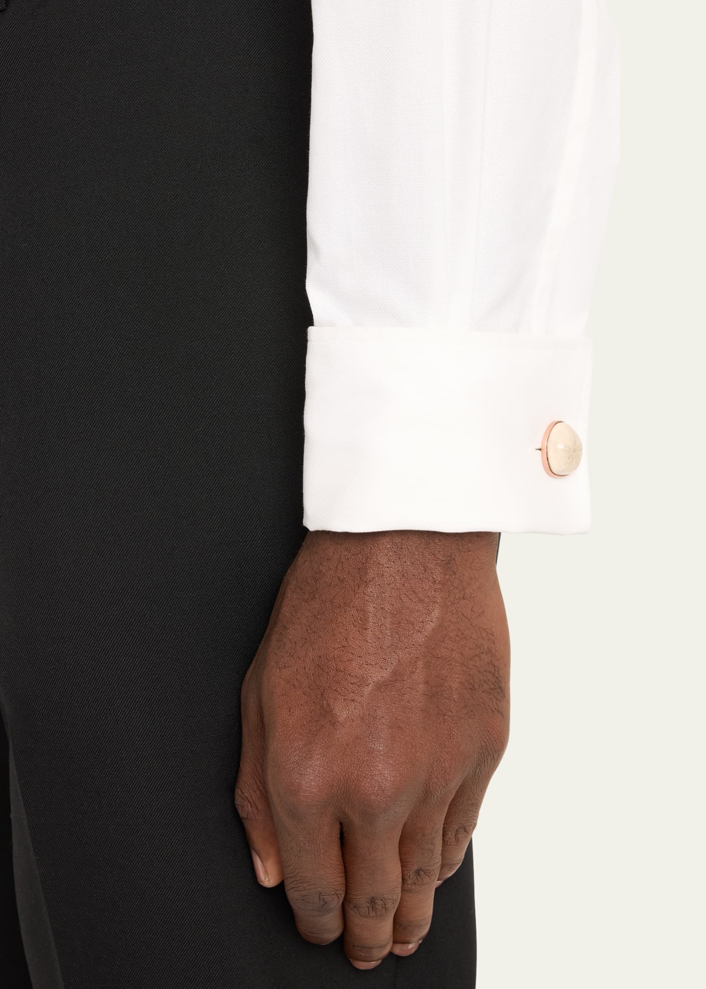 Jan Leslie Men's Sand Dollar Rose-Tone Cufflinks - Bergdorf Goodman