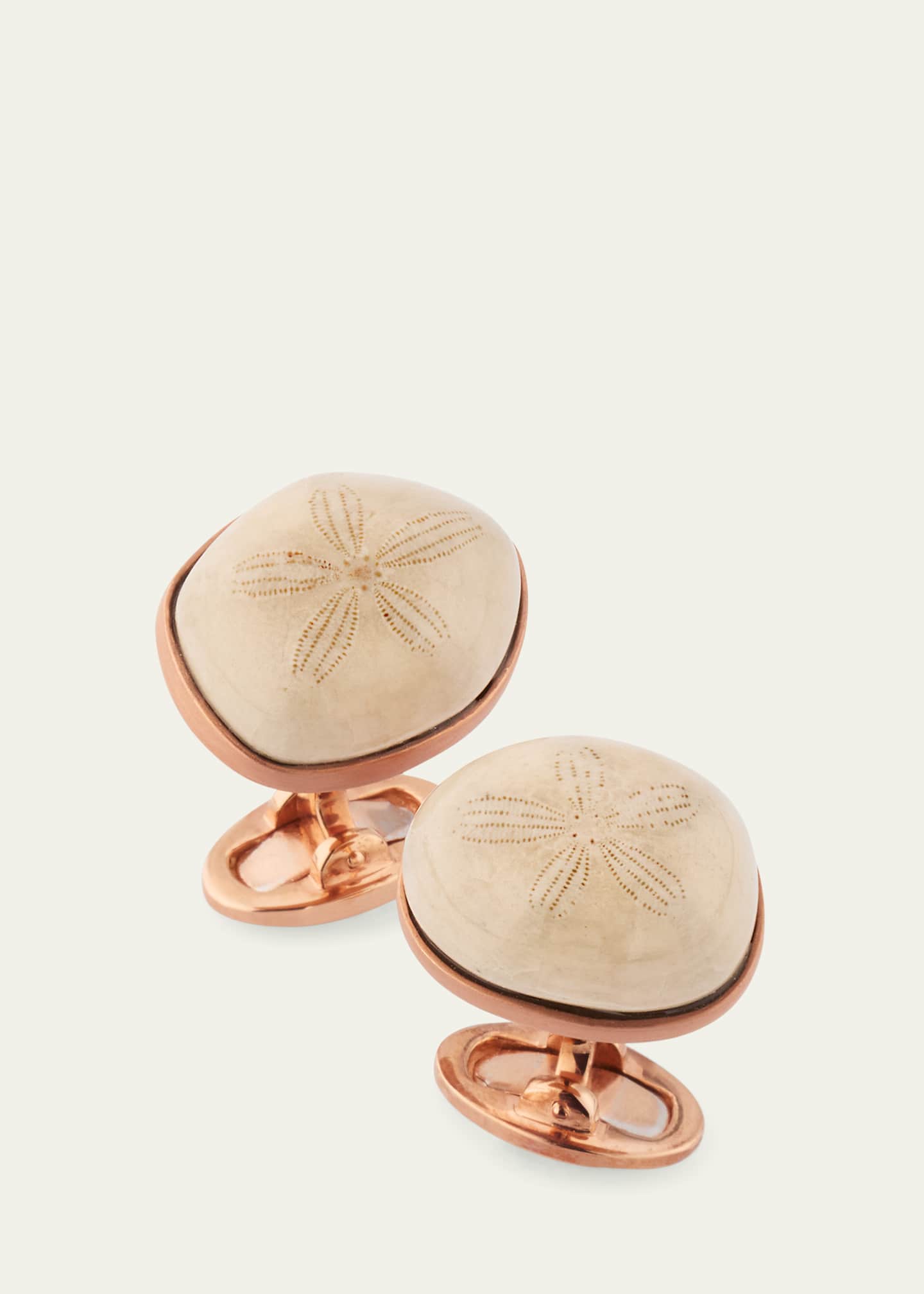 Jan Leslie Men's Sand Dollar Rose-Tone Cufflinks - Bergdorf Goodman