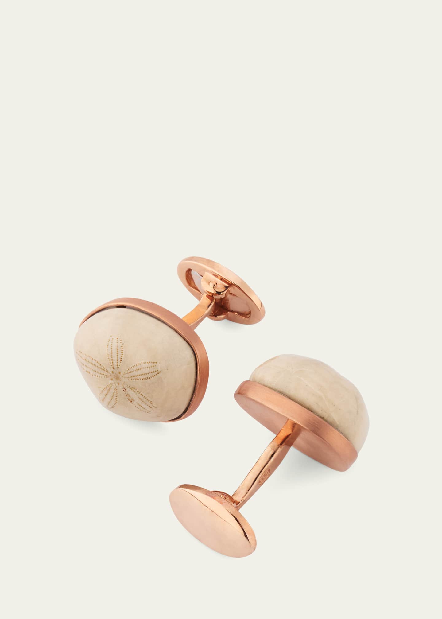 Jan Leslie Men's Sand Dollar Rose-Tone Cufflinks - Bergdorf Goodman