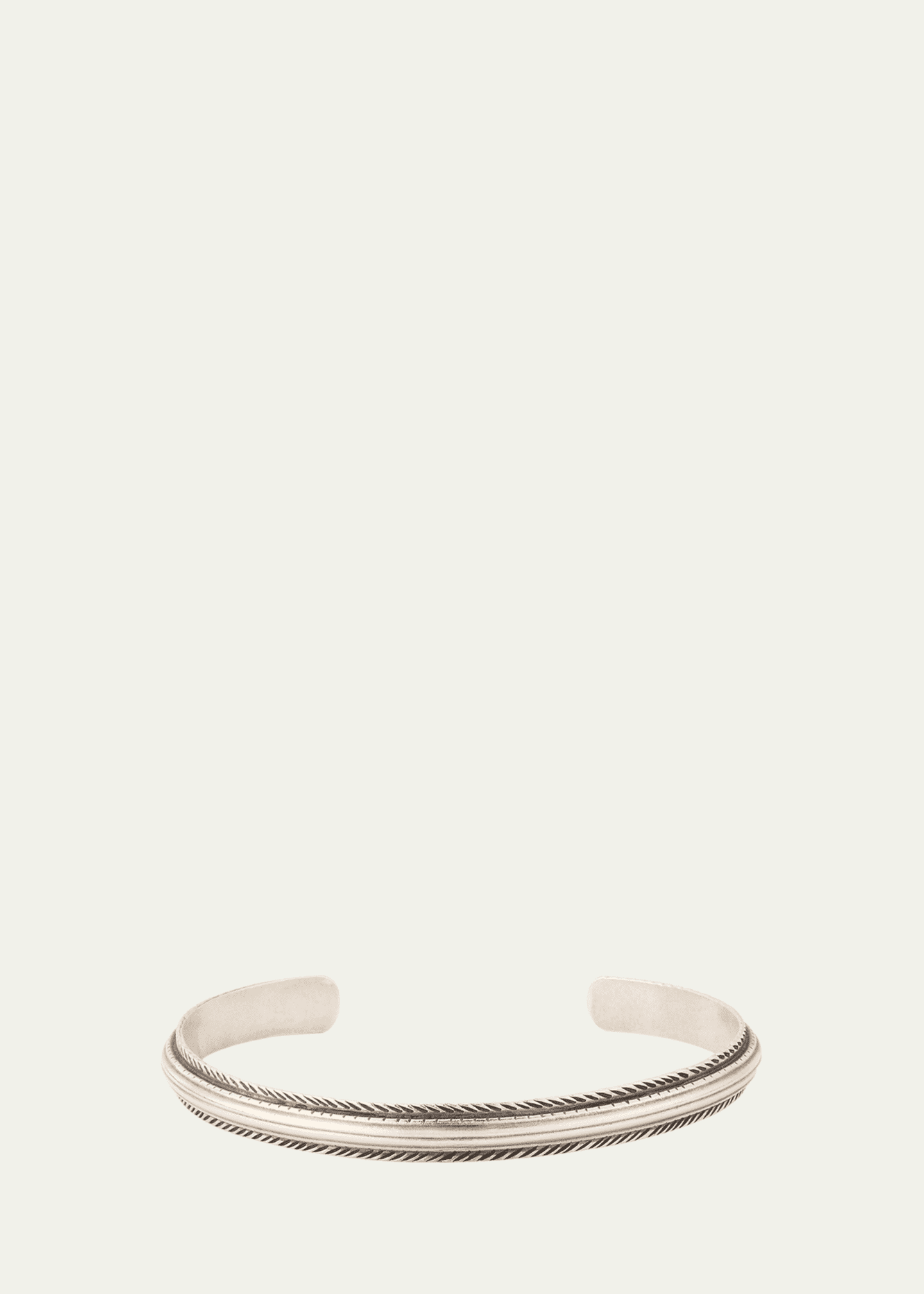 Jan Leslie Men's Sterling Silver Feather-Trim Cuff Bracelet - Bergdorf ...