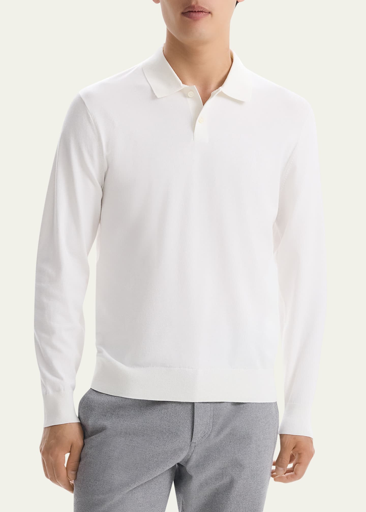 Theory Men's Goris Long-Sleeve Polo Shirt - Bergdorf Goodman