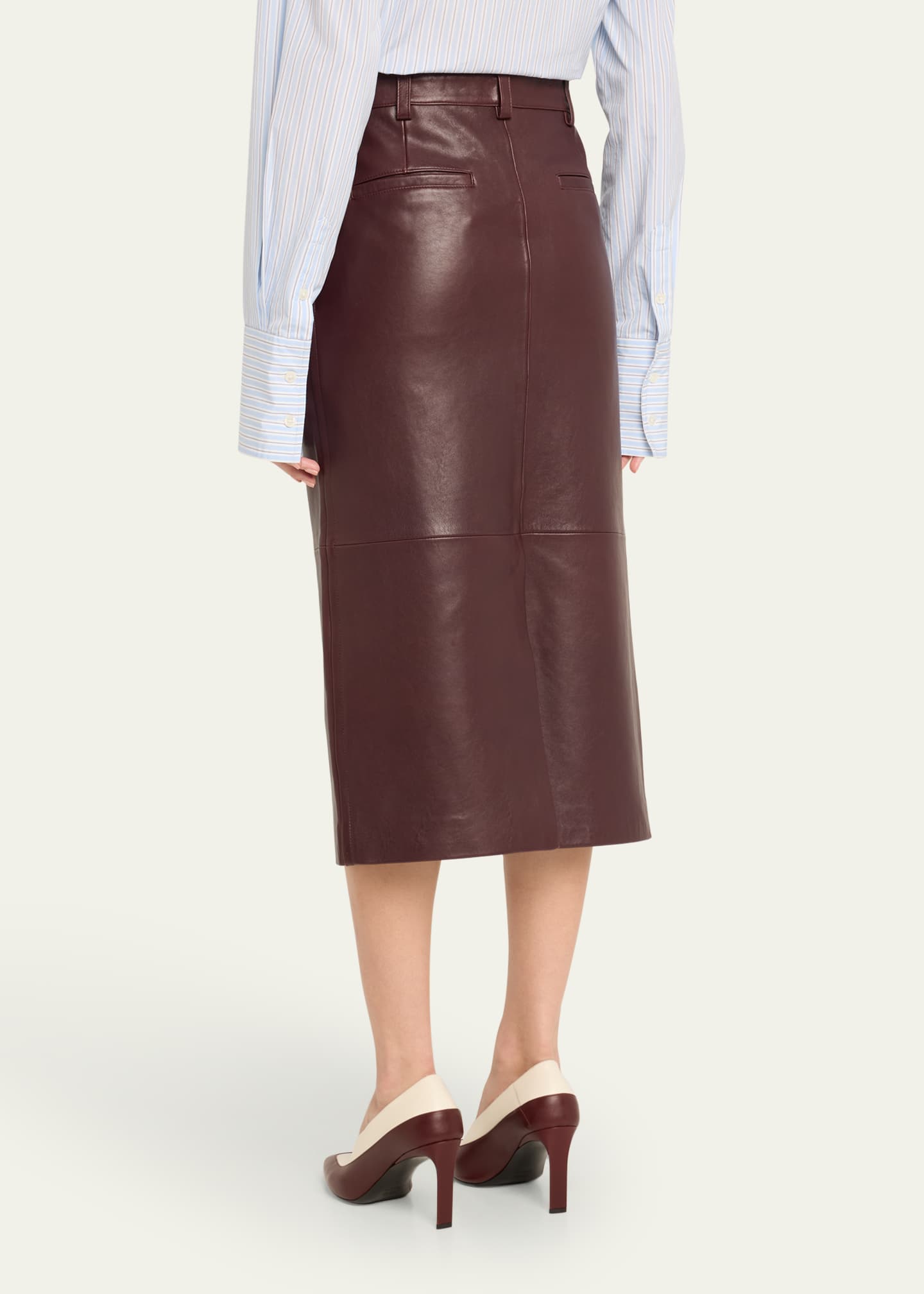 Co Pencil Leather Midi Skirt - Bergdorf Goodman
