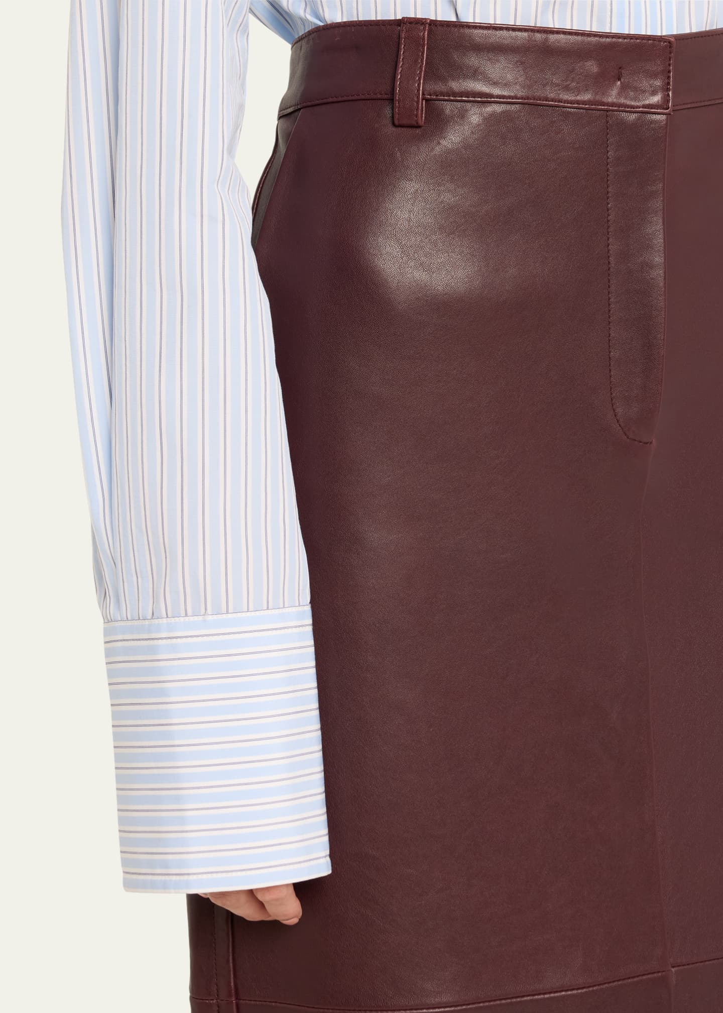 Co Pencil Leather Midi Skirt - Bergdorf Goodman