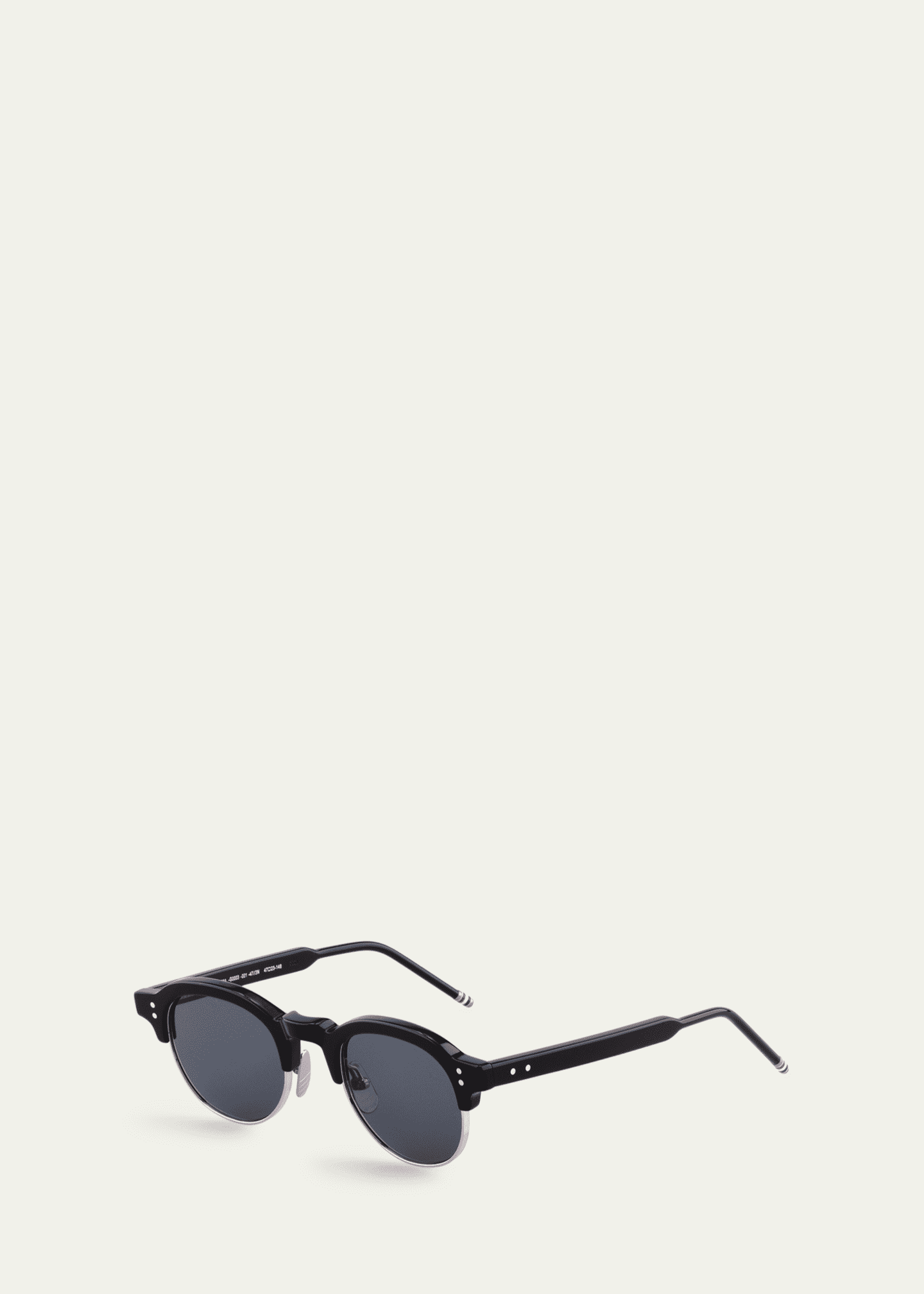 Thom Browne Men's Oval Half-Rim Sunglasses - Bergdorf Goodman