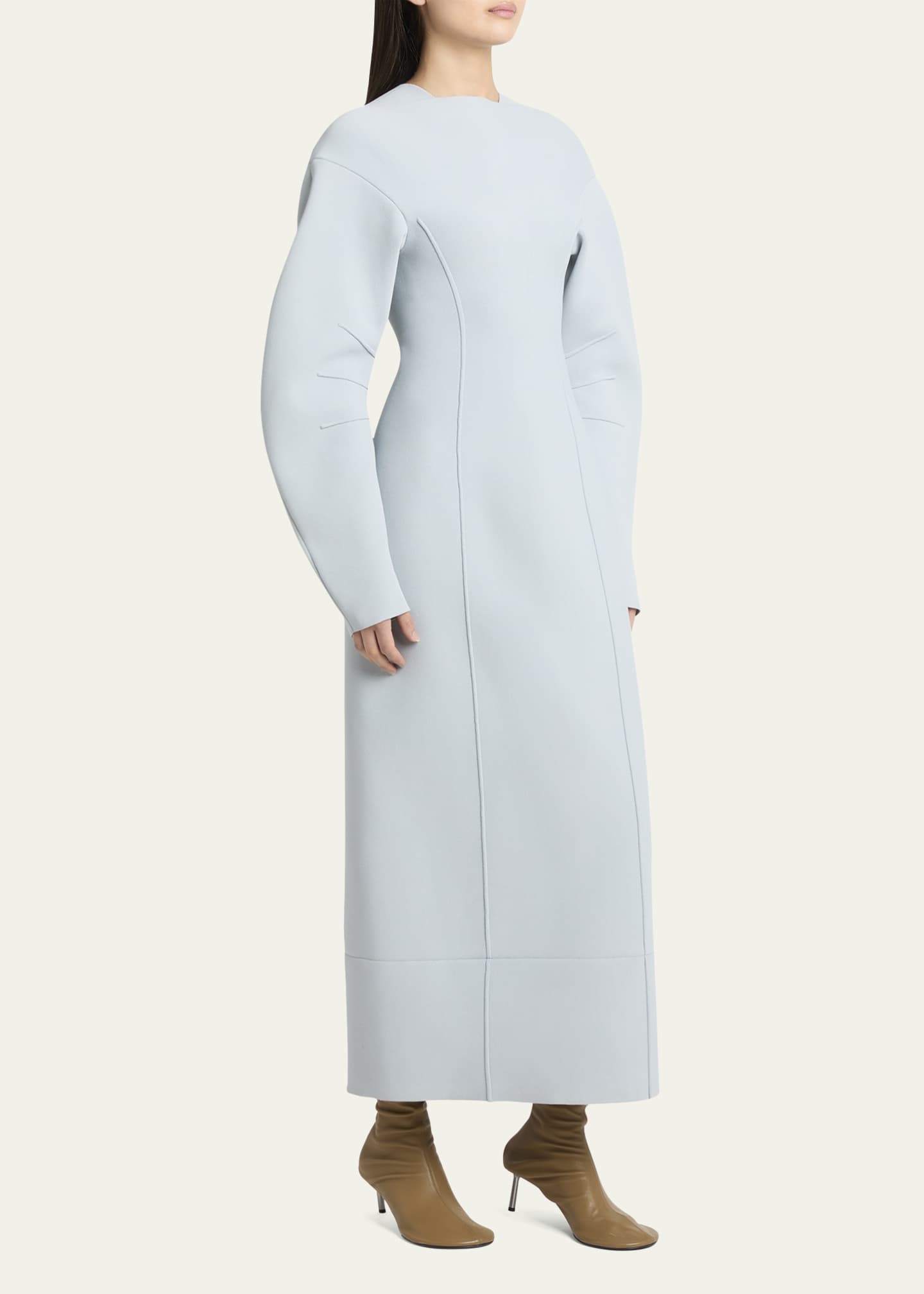 Jil Sander Double-Face Seam Rounded Midi Dress - Bergdorf Goodman