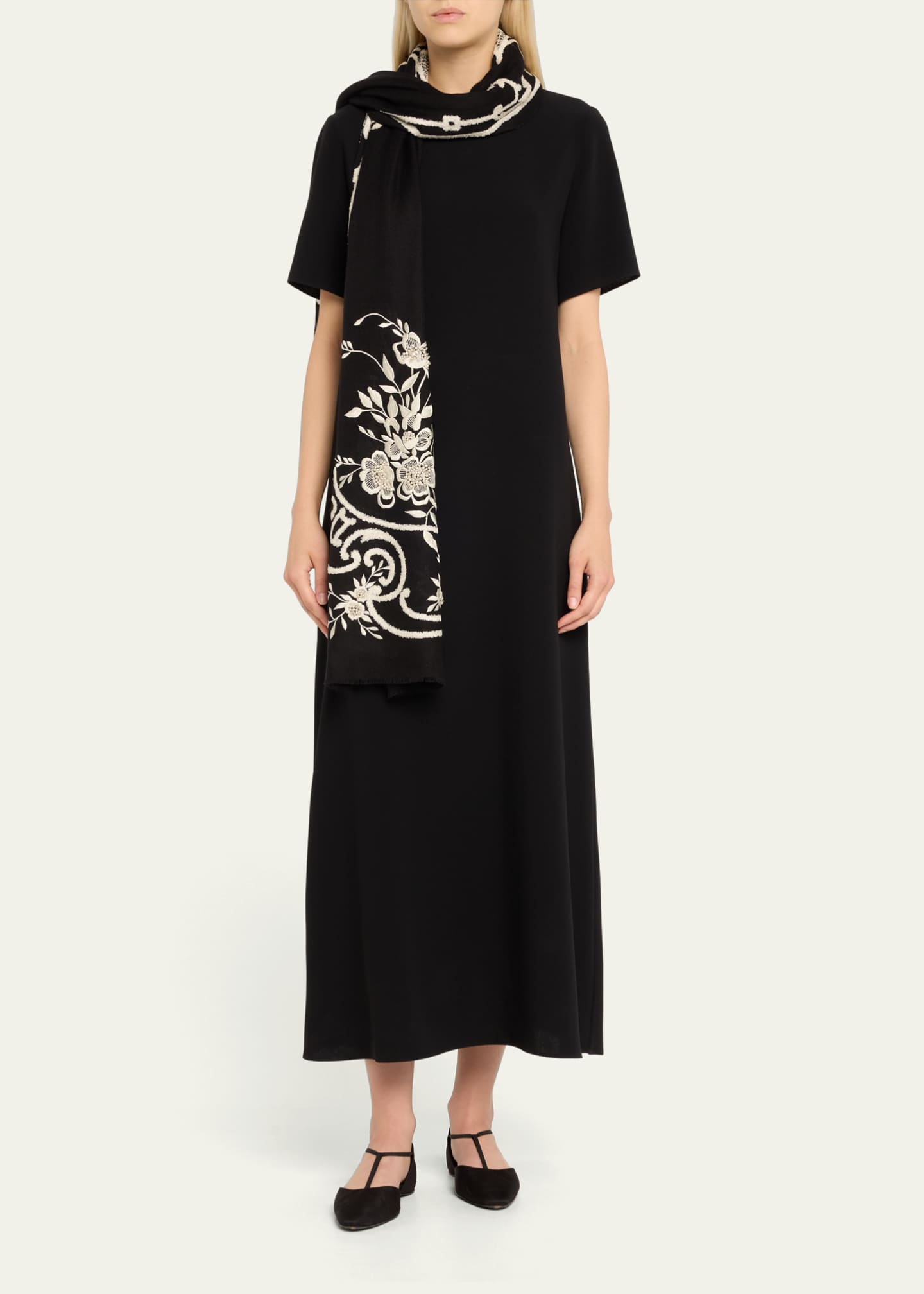 Janavi India Vintage-Inspired Art Cashmere Scarf - Bergdorf Goodman