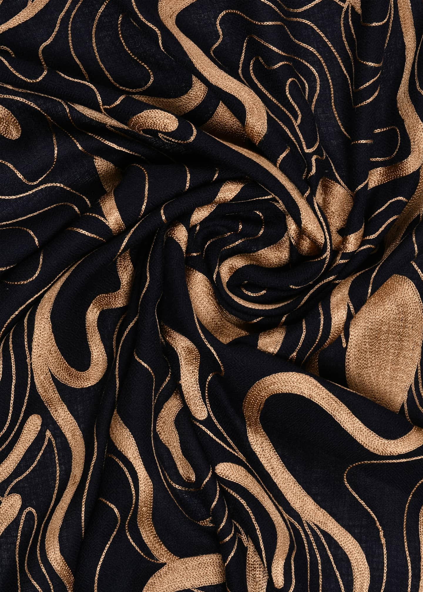 Janavi India Wavey Cashmere & Silk Scarf - Bergdorf Goodman