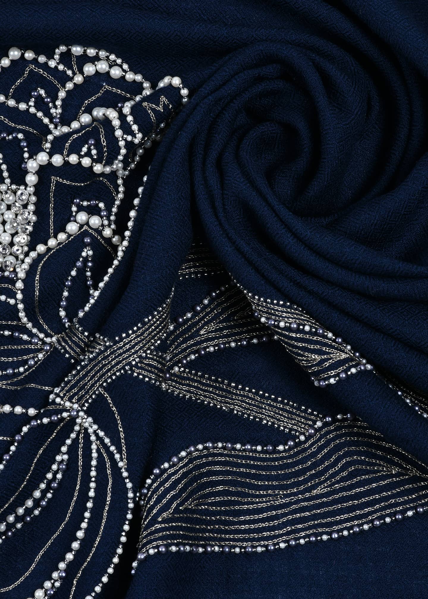 Janavi India Marina Beaded Merino Wool Scarf - Bergdorf Goodman