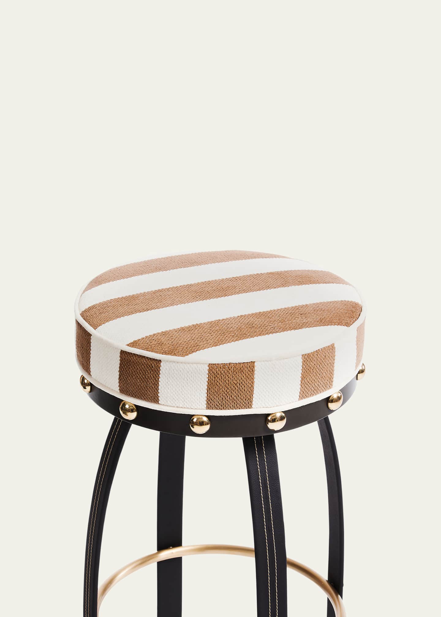 MacKenzie-Childs Flatiron Brown Stripe Counter Stool - Bergdorf Goodman