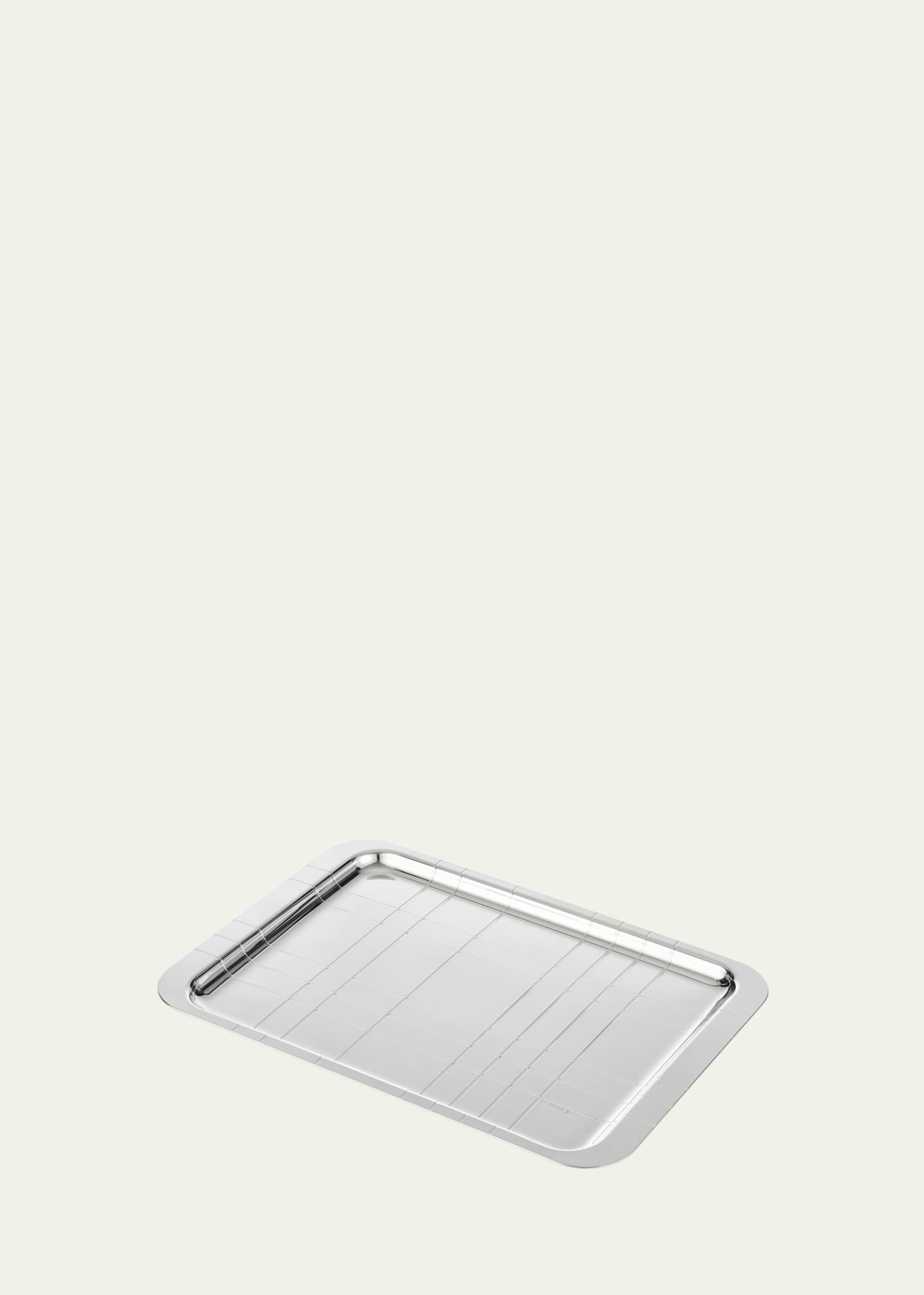 Christofle Graphik Small Silver-Plated Tray, 8" x 12" - Bergdorf Goodman