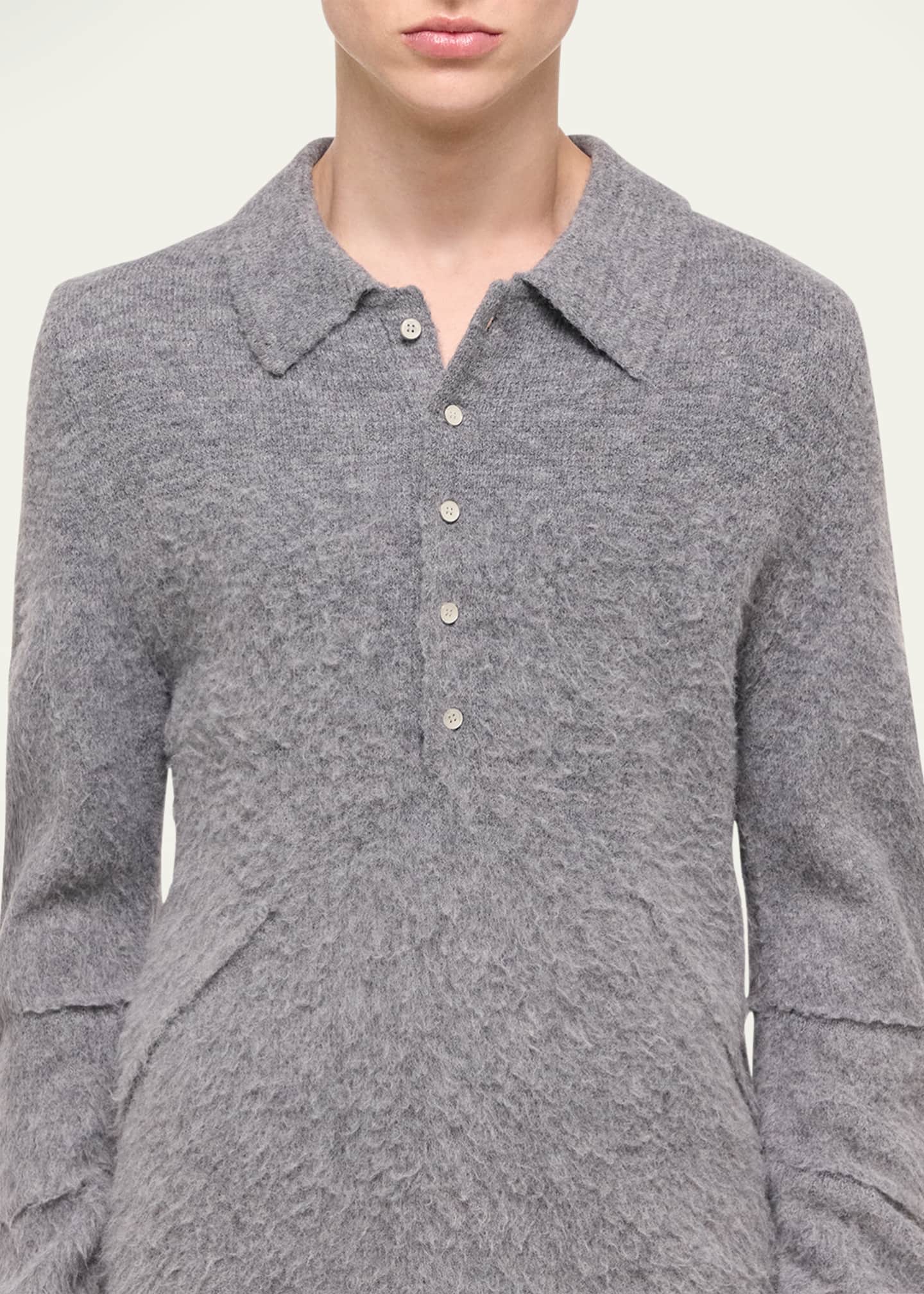 Helmut Lang Men's Apex Brushed Knit Polo Shirt - Bergdorf Goodman