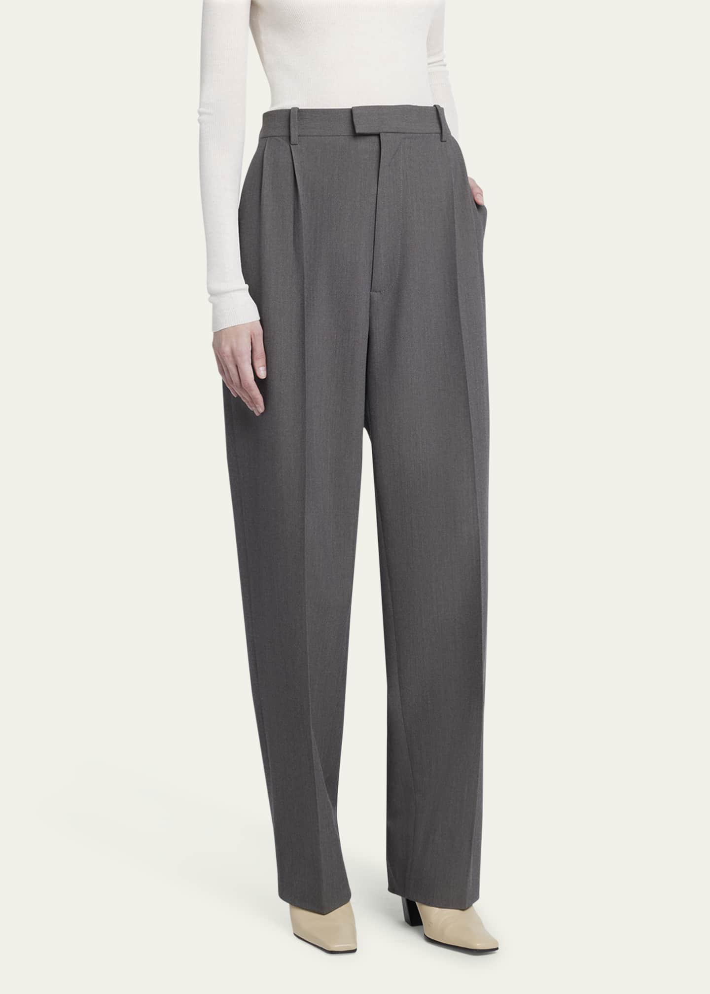 Bottega Veneta Tapered Wool Stretch Tricotine Trousers - Bergdorf Goodman