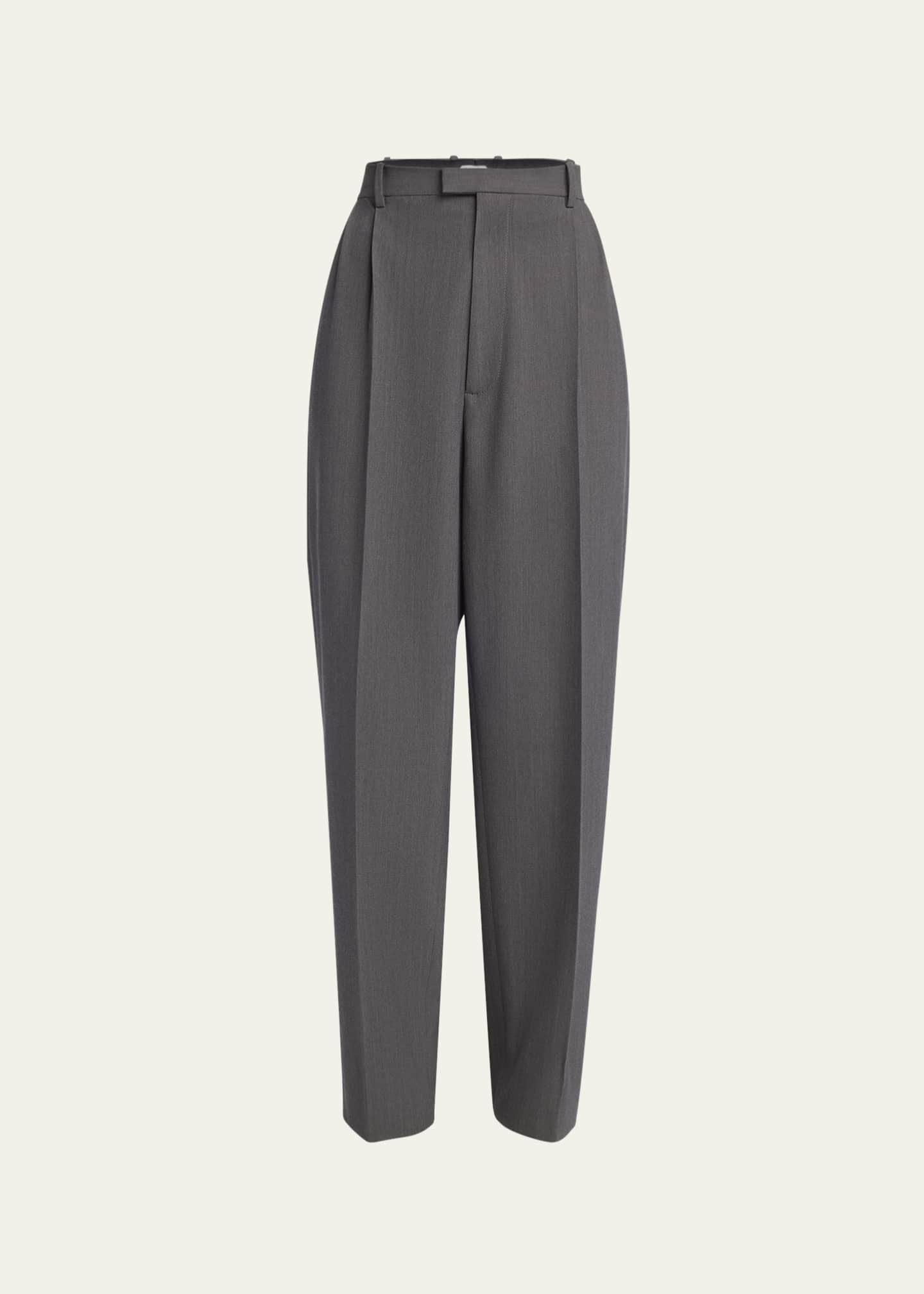 Bottega Veneta Tapered Wool Stretch Tricotine Trousers - Bergdorf Goodman