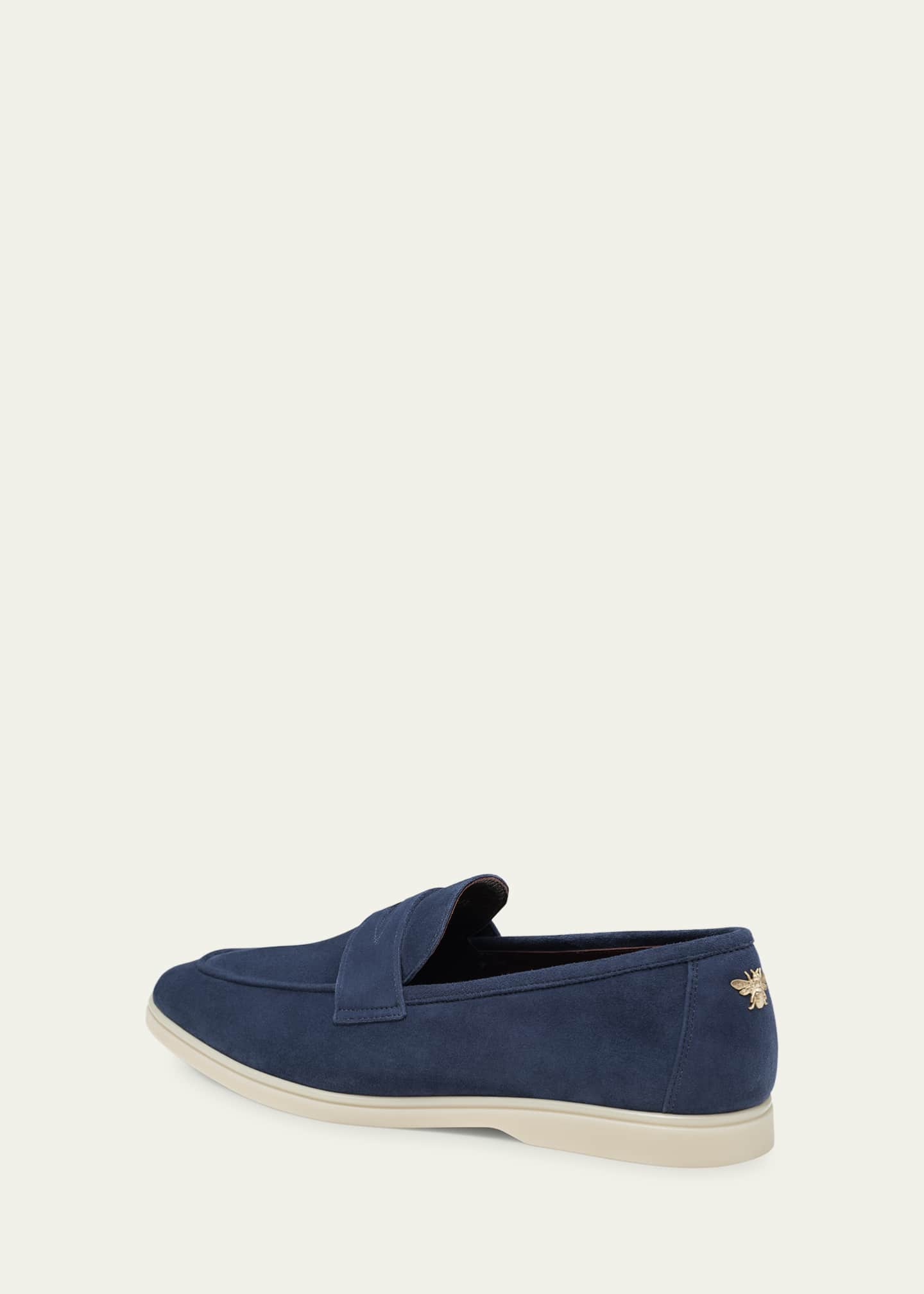 Bougeotte Sporty Suede Penny Loafers - Bergdorf Goodman