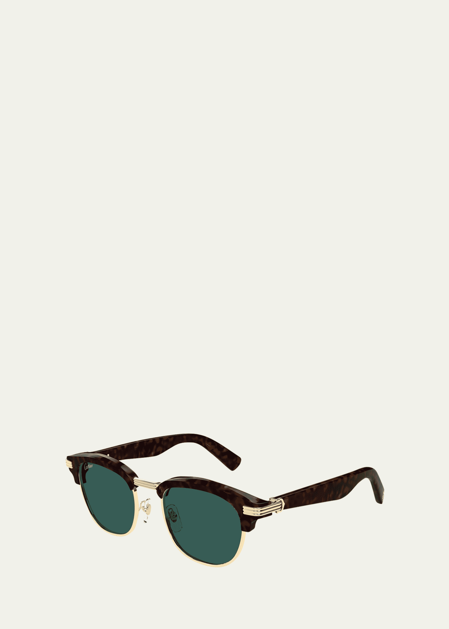 Cartier Men's Round Two-Tone Sunglasses - Bergdorf Goodman