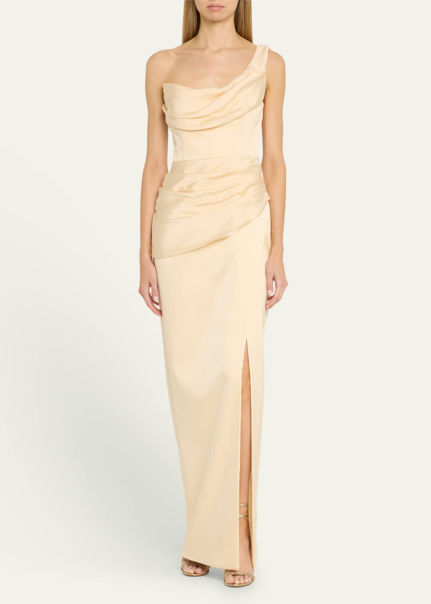 Rachel Gilbert Duke Draped One-Shoulder Gown - Bergdorf Goodman