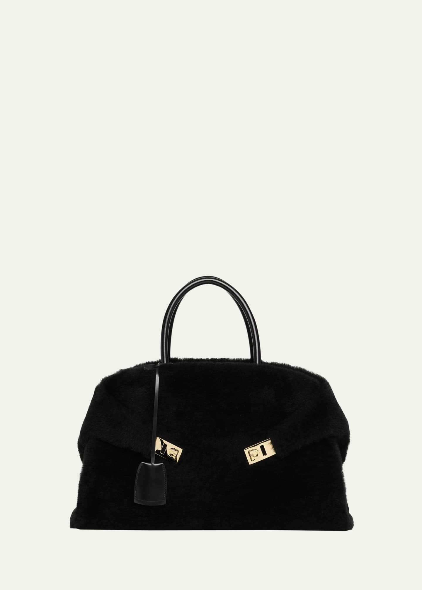 Ferragamo Hug Medium Wool Top-Handle Bag - Bergdorf Goodman