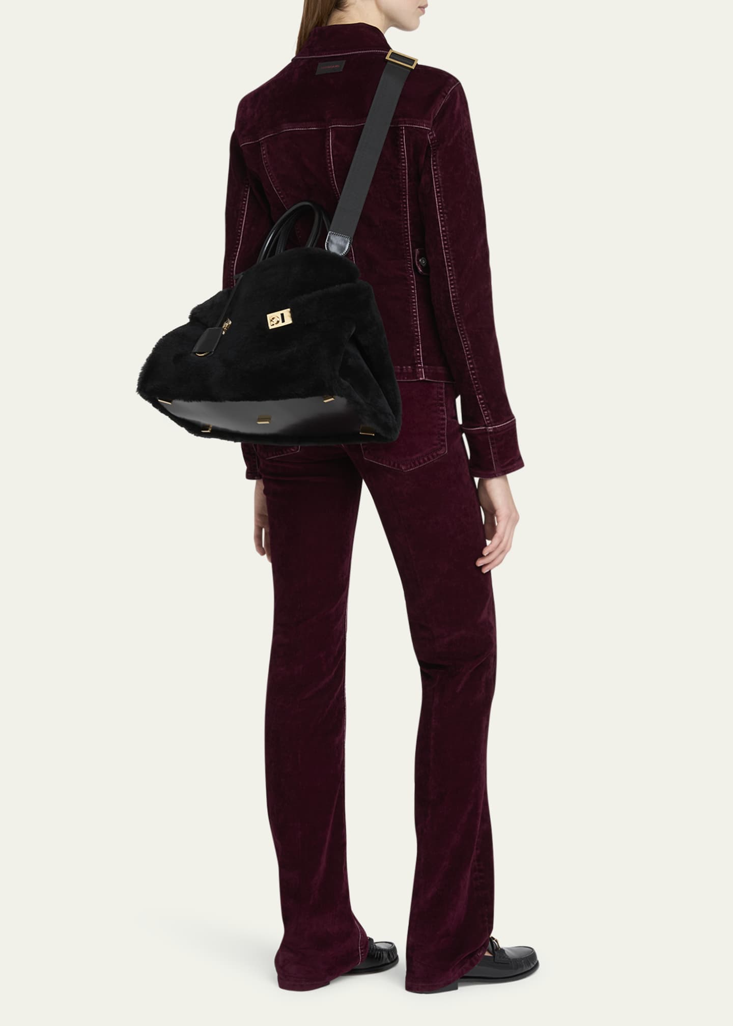 Ferragamo Hug Medium Wool Top-Handle Bag - Bergdorf Goodman