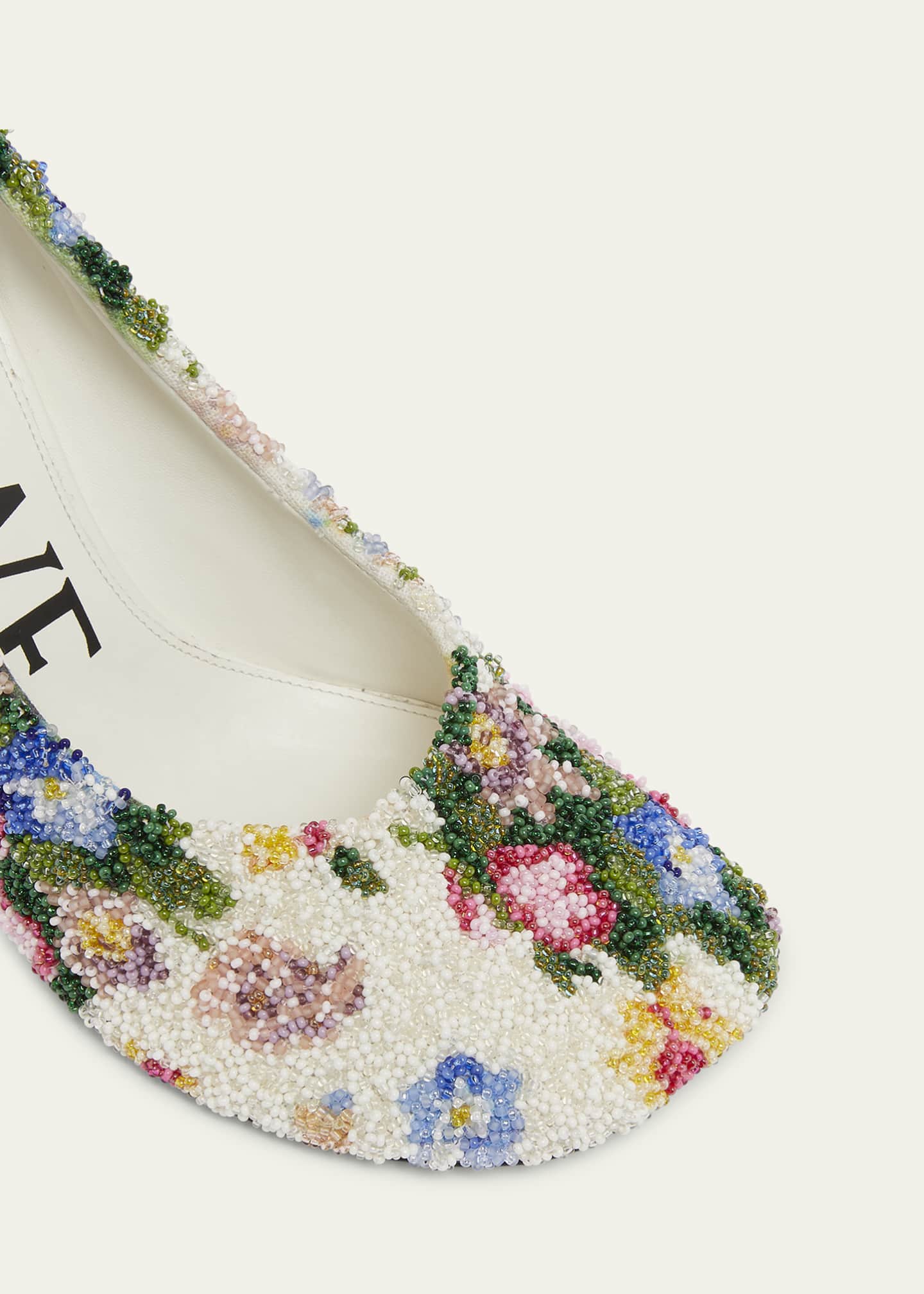 Loewe Toy Floral Beaded Pumps - Bergdorf Goodman
