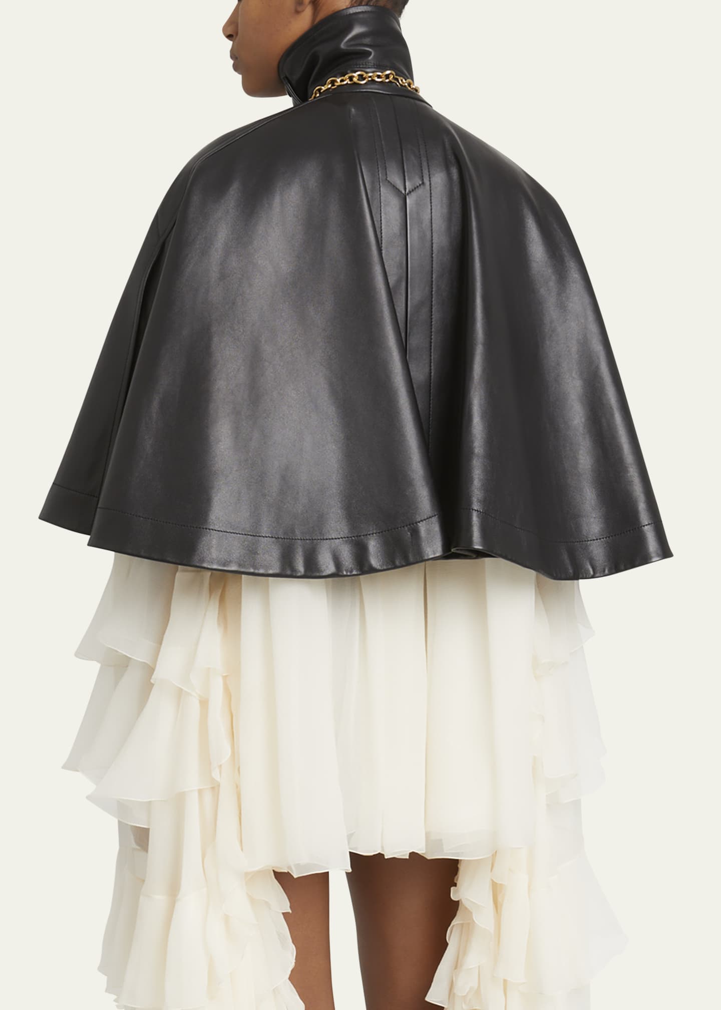 Chloe Soft Napa Leather Capelet Jacket - Bergdorf Goodman