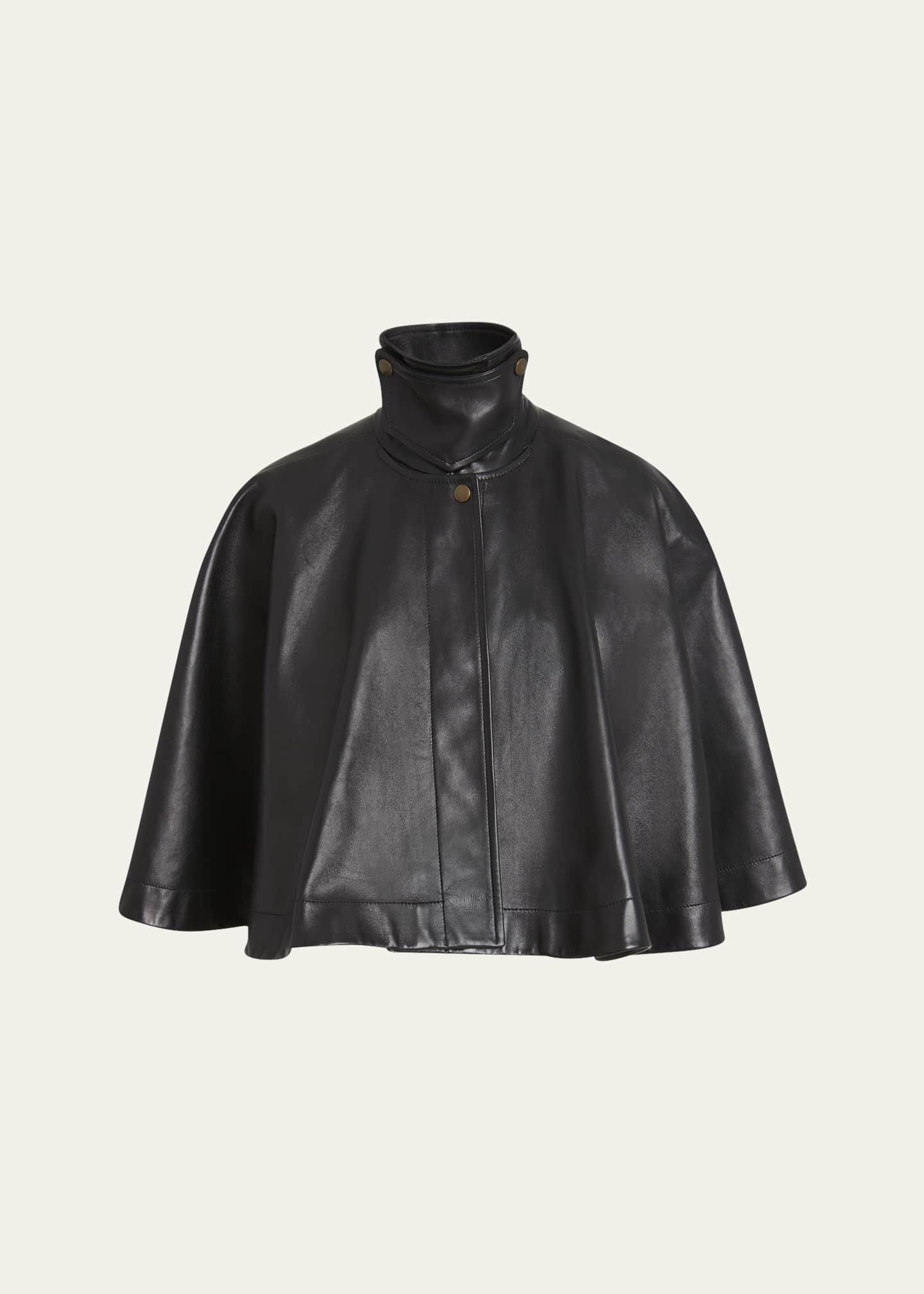 Chloe Soft Napa Leather Capelet Jacket - Bergdorf Goodman