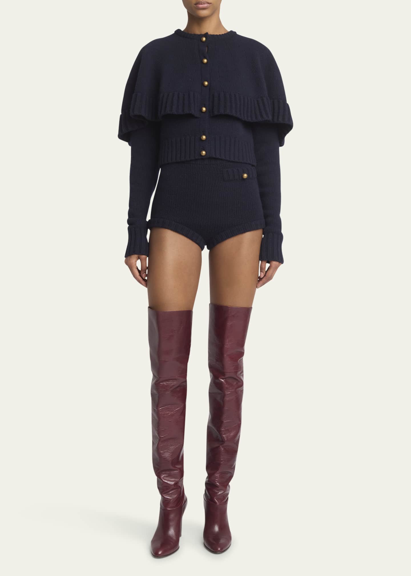 Chloe Ruffle Wool Cashmere Cardigan - Bergdorf Goodman