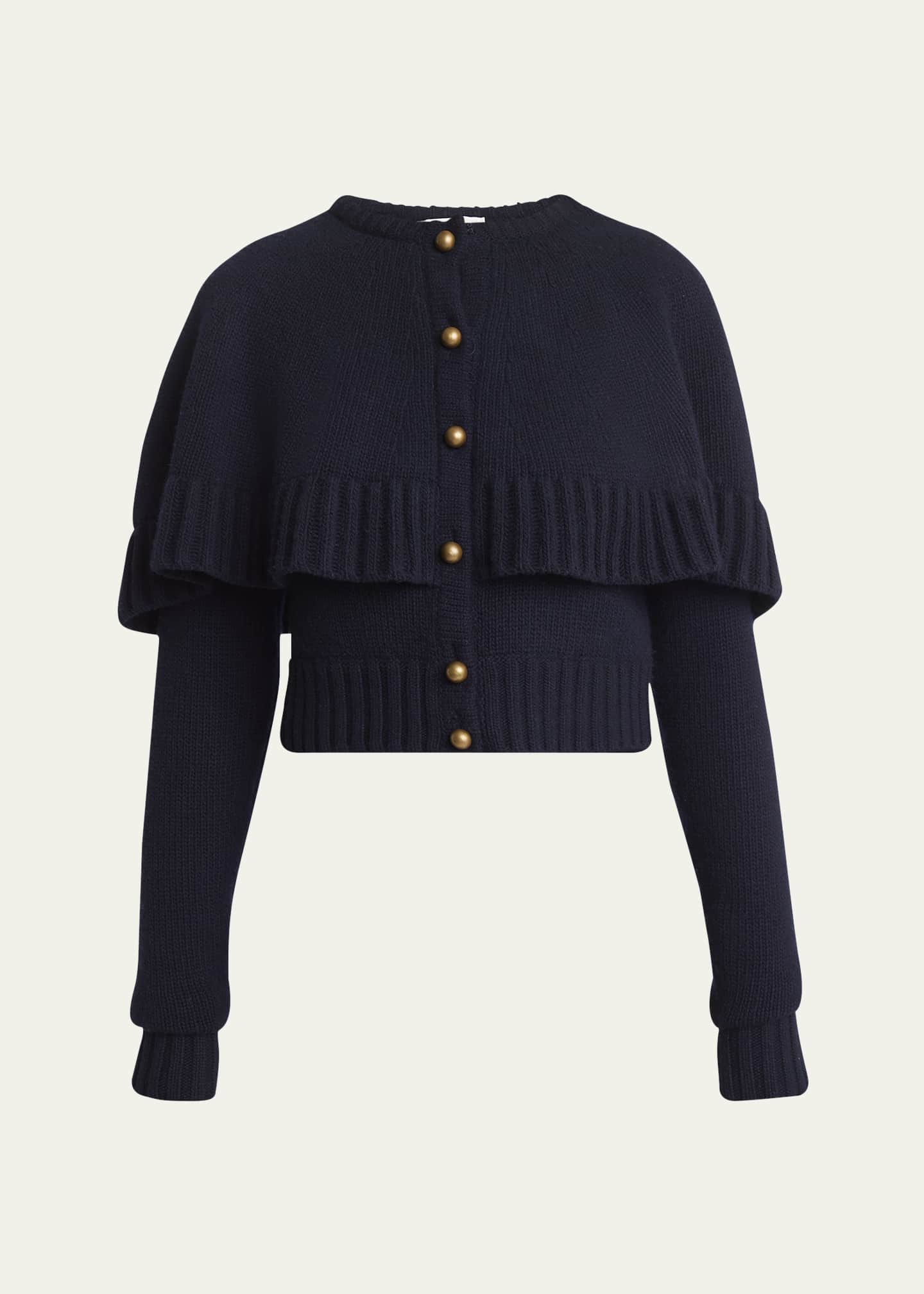 Chloe Ruffle Wool Cashmere Cardigan - Bergdorf Goodman