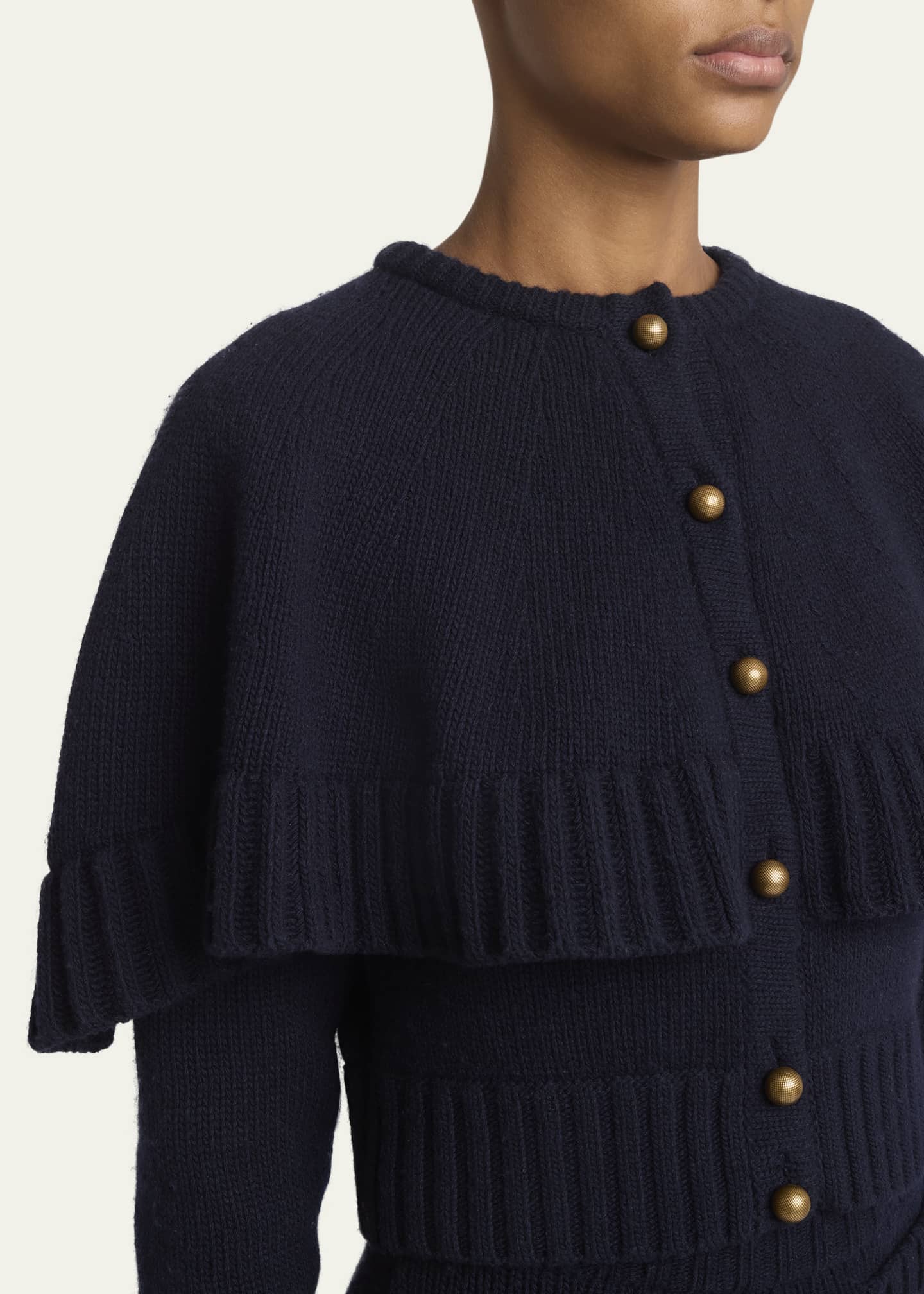 Chloe Ruffle Wool Cashmere Cardigan - Bergdorf Goodman